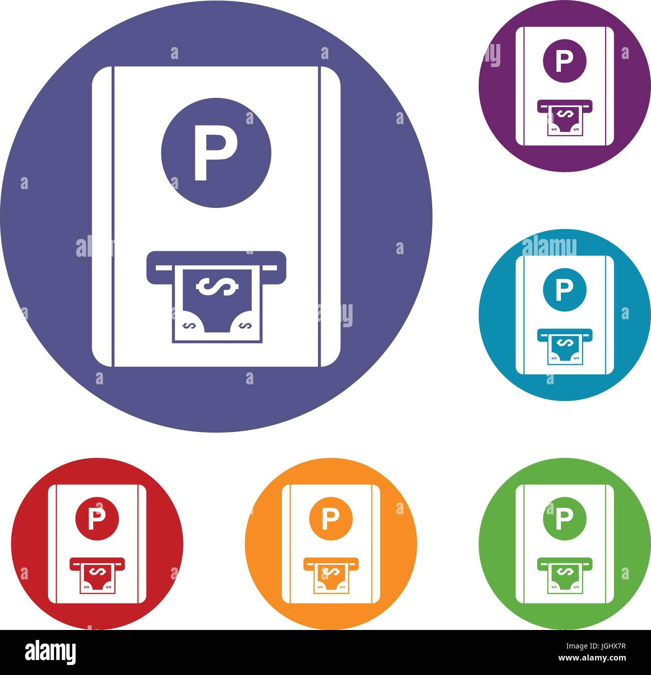 Parking fee icons set Stock Vector Image & Art - Alamy