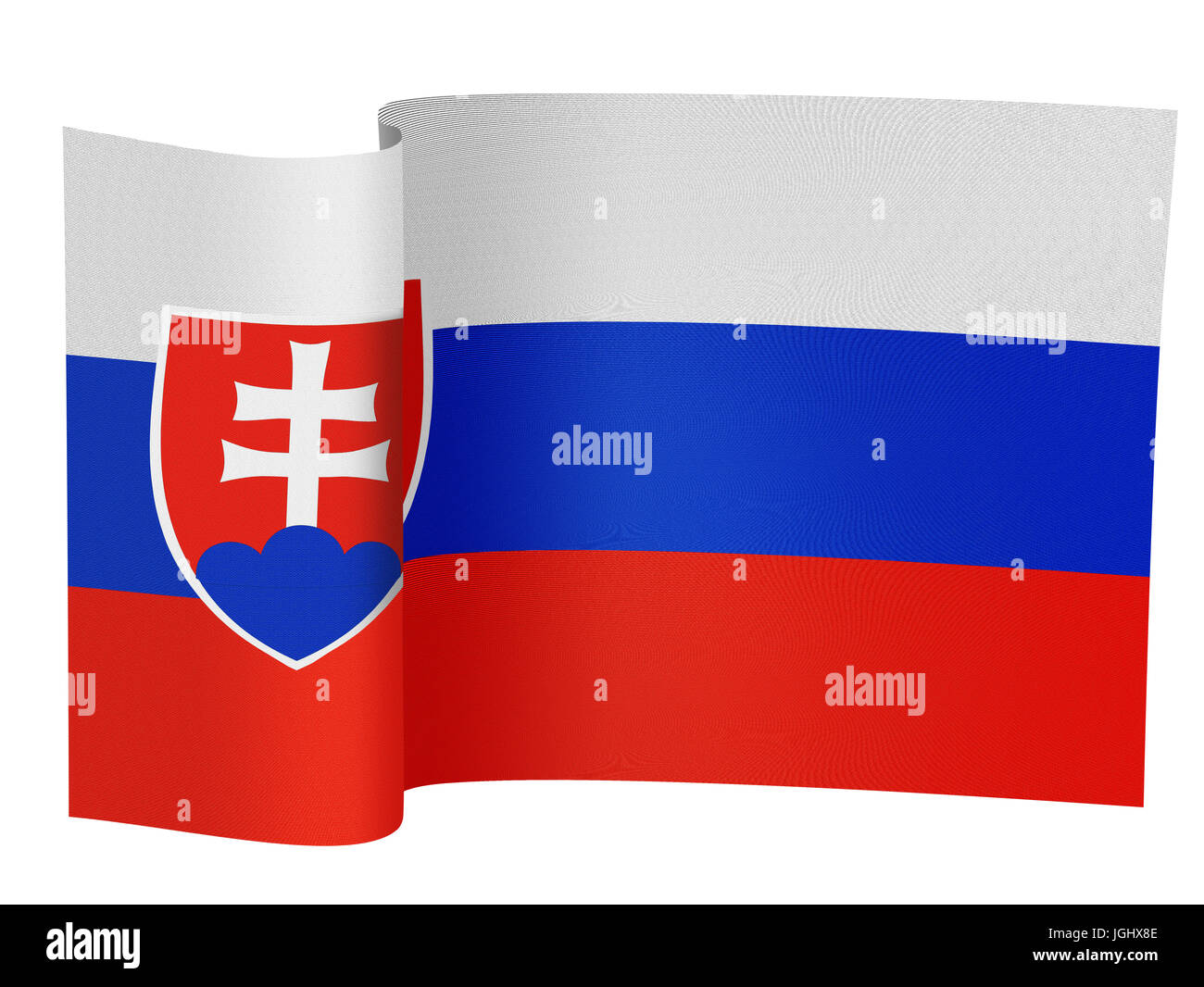 illustration of the Slovakian flag on a white background Stock Photo ...