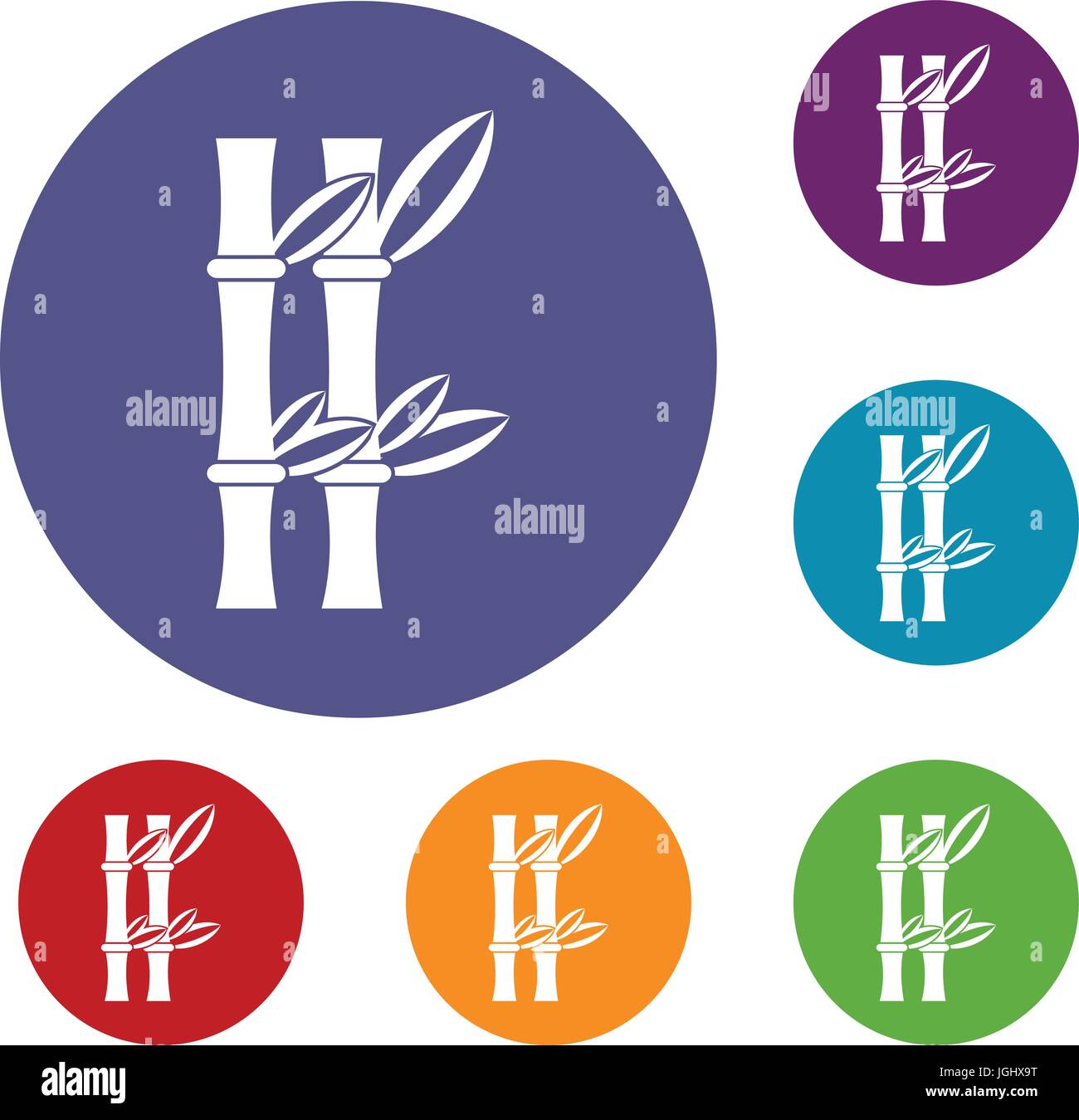 Bamboo icons set Stock Vector Image & Art - Alamy