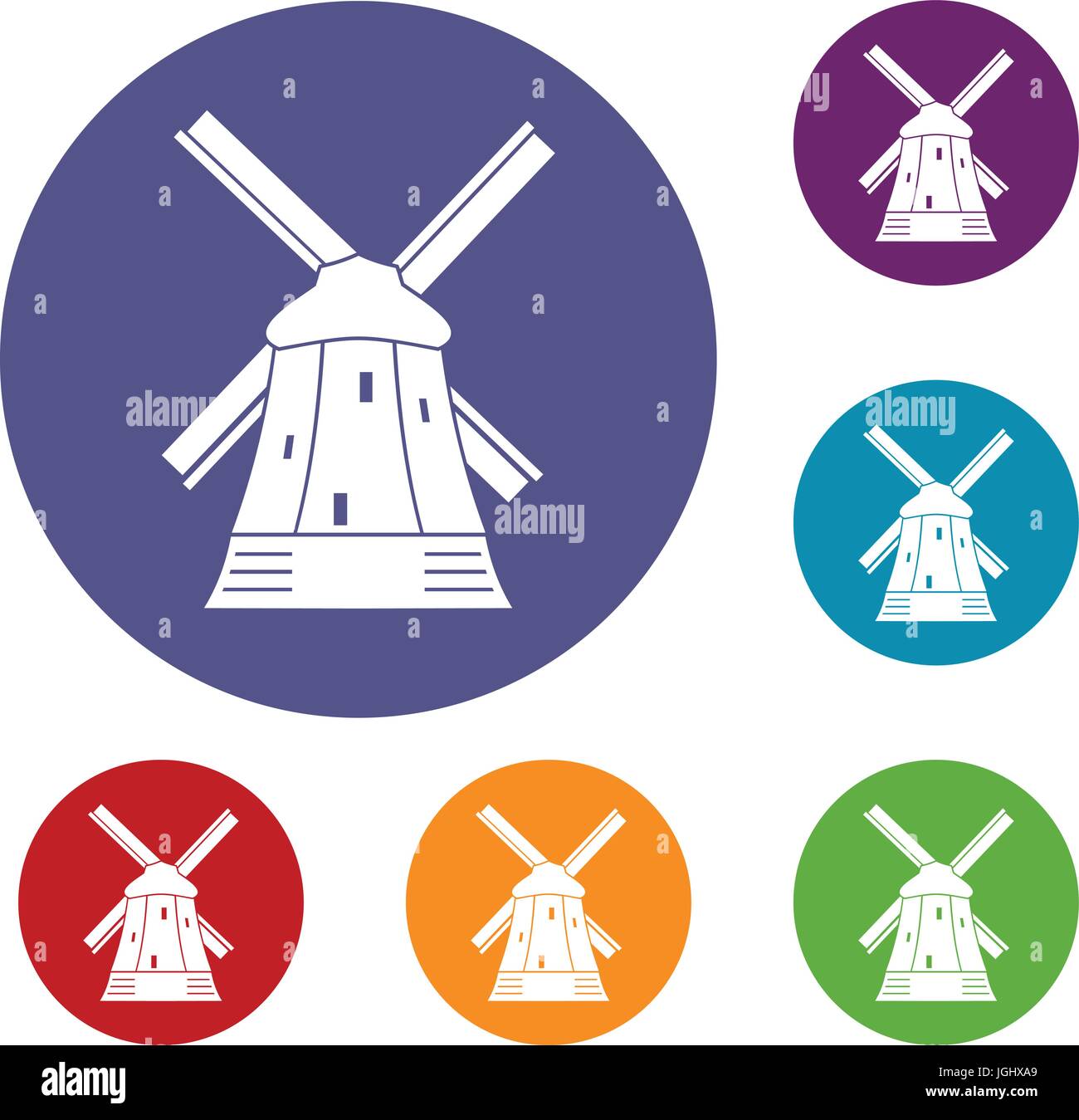 Mill icons set Stock Vector Image & Art - Alamy