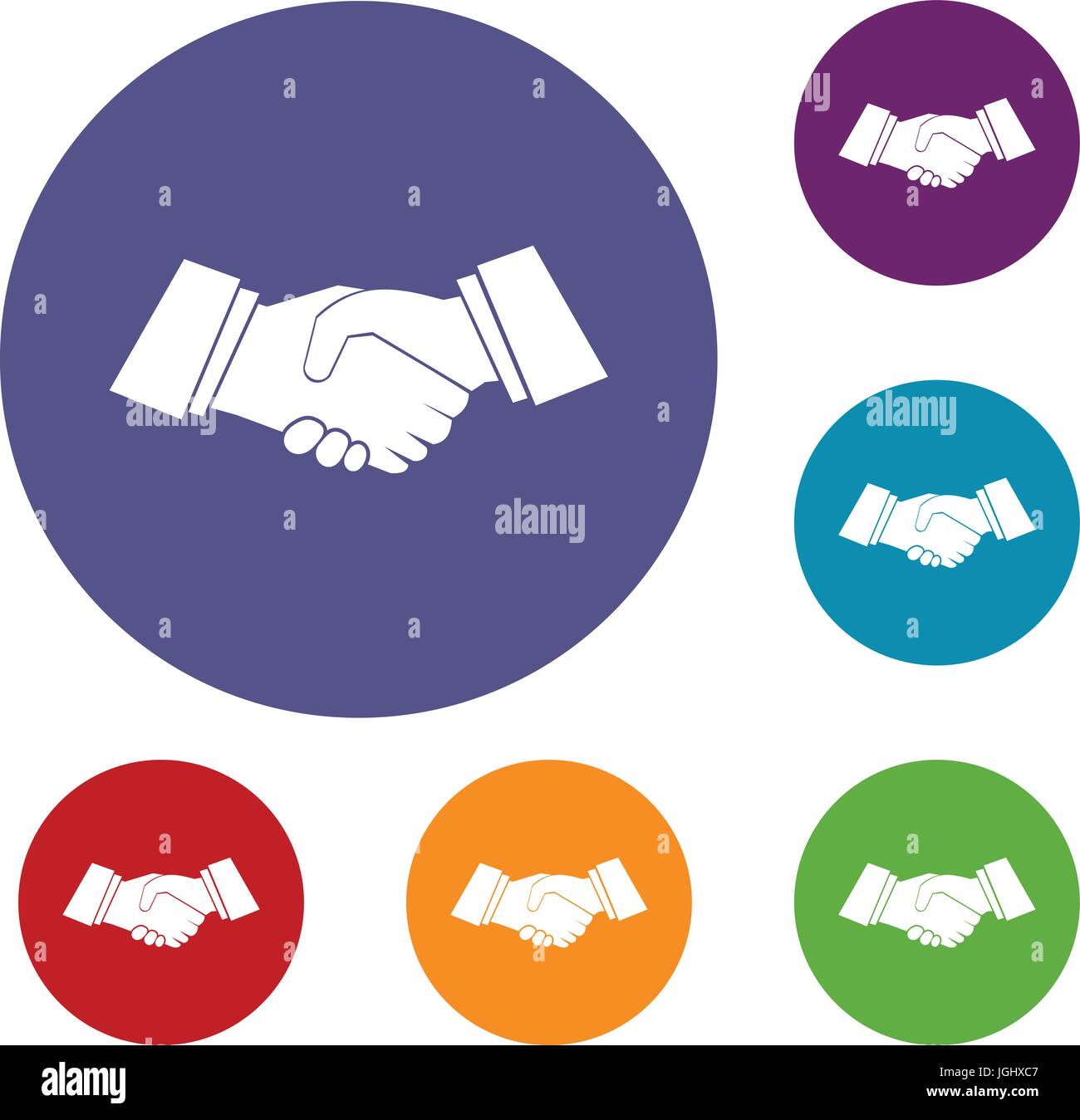 Handshake icons set Stock Vector Image & Art - Alamy