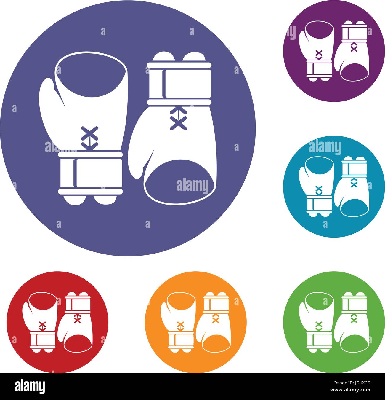 Boxing gloves icons set Stock Vector Image & Art - Alamy
