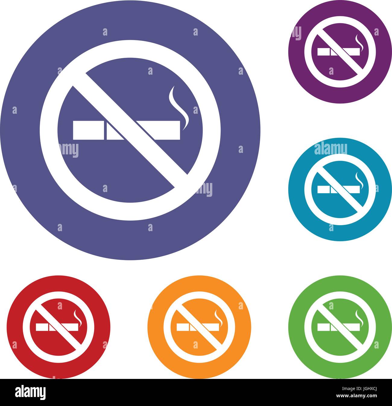 No smoking sign icons set Stock Vector Image & Art - Alamy