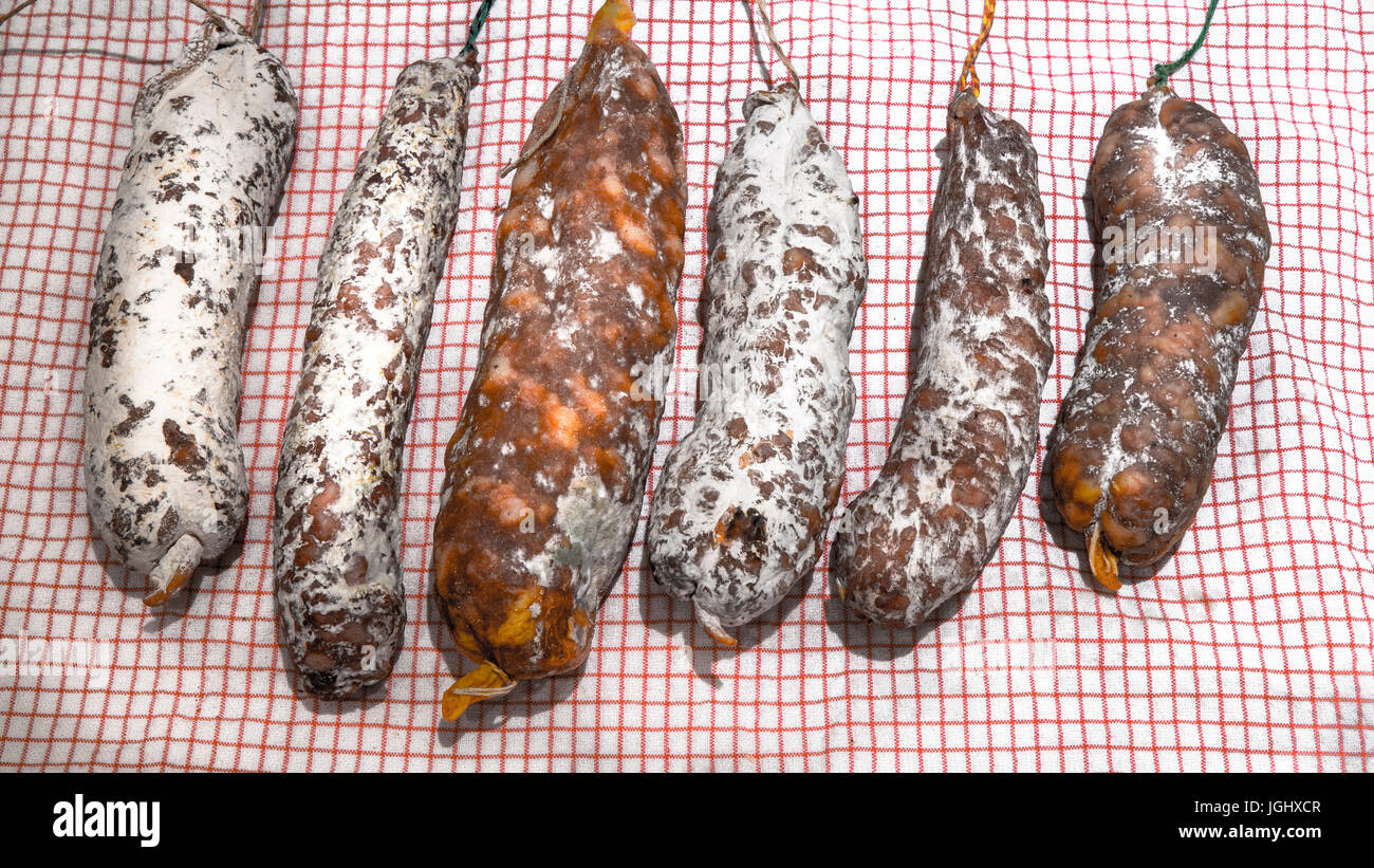 Saucisson, french sausages Stock Photo - Alamy