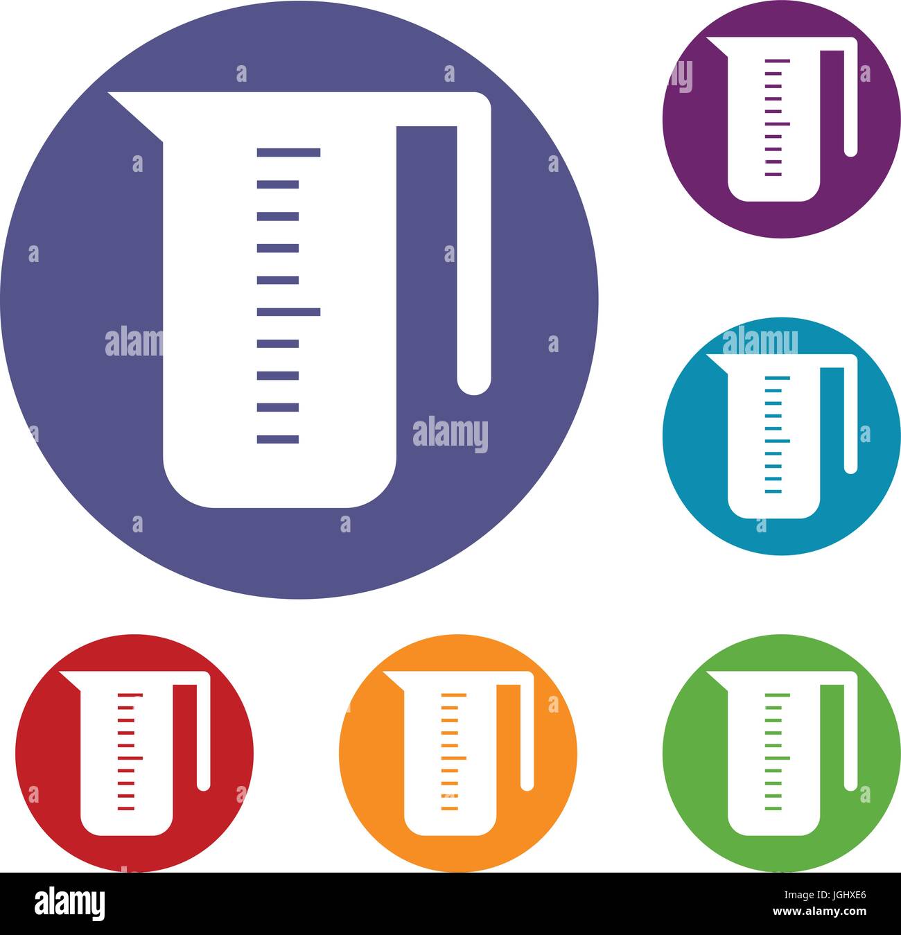 Measuring cup icons set Stock Vector Image & Art - Alamy