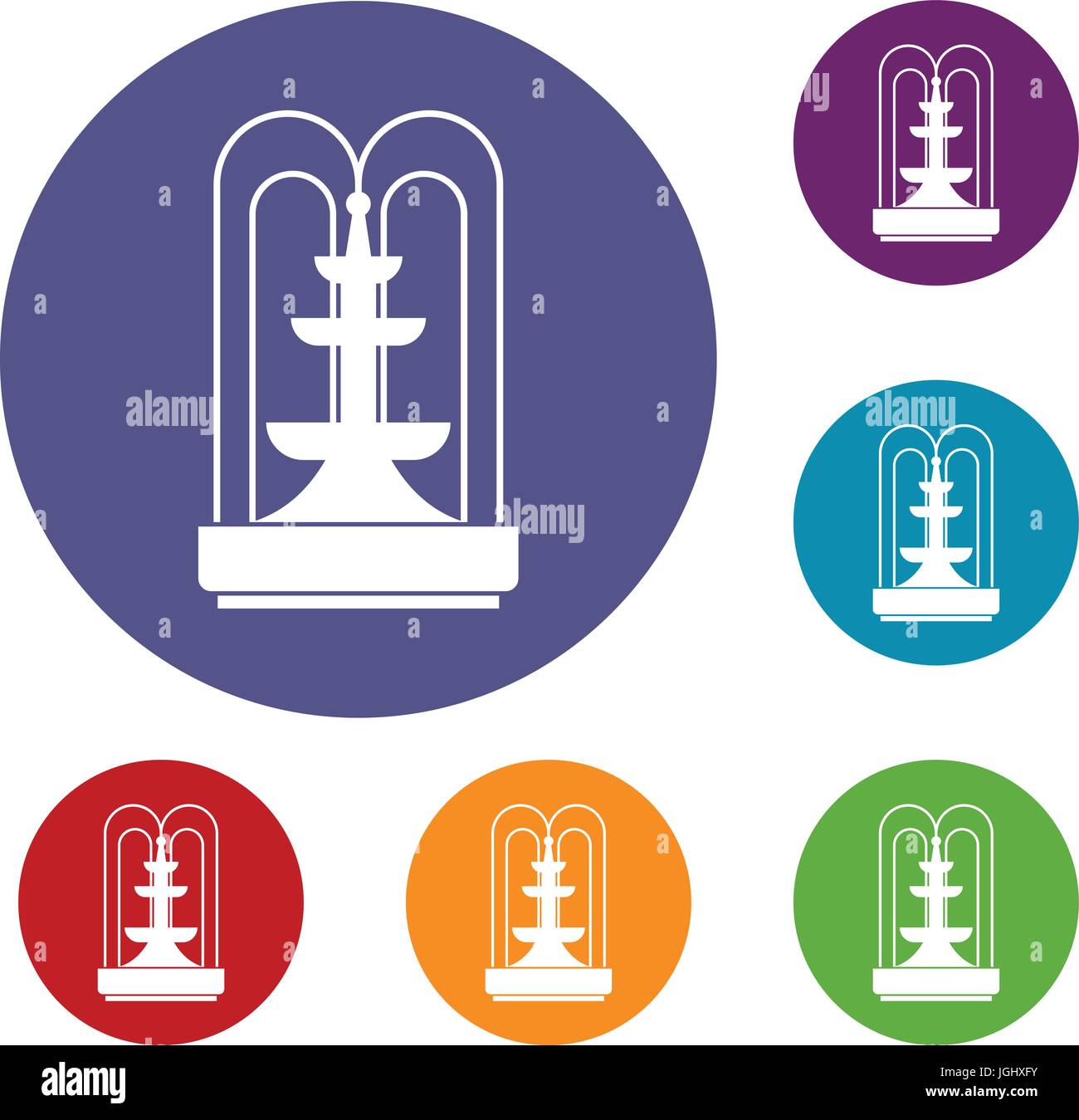 Red fountain water Stock Vector Images - Alamy