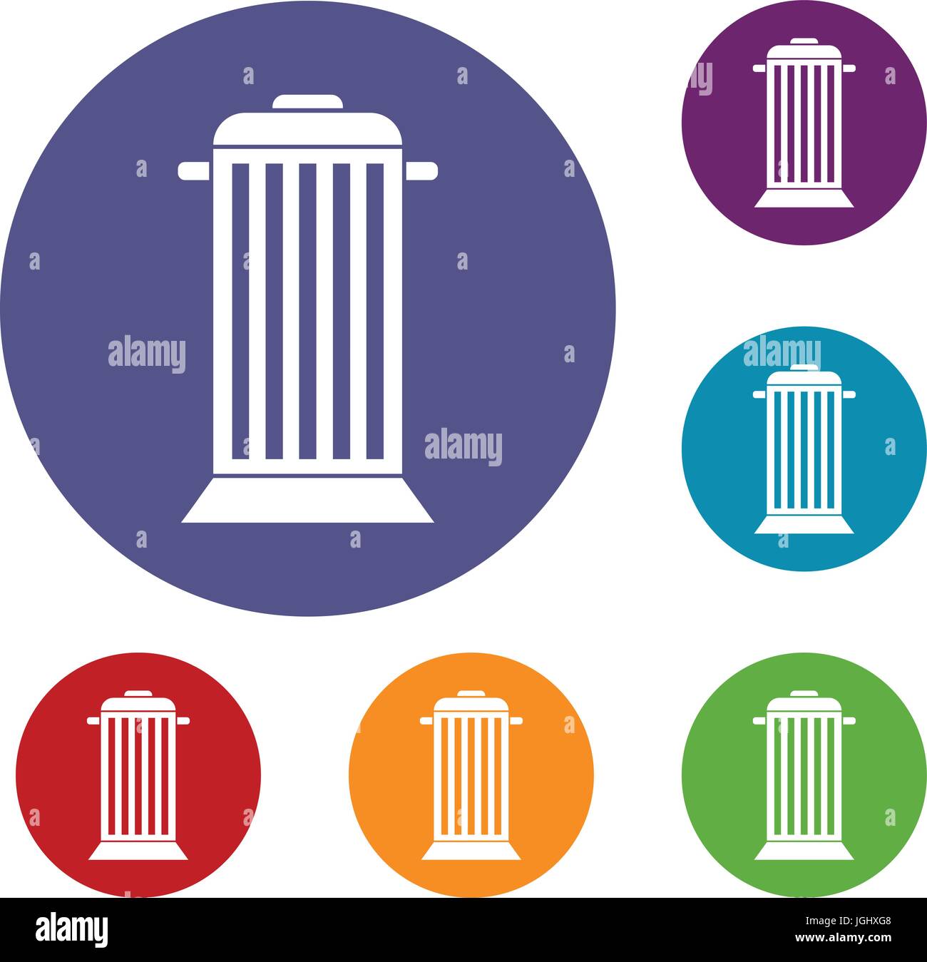 Street trash icons set Stock Vector Image & Art - Alamy