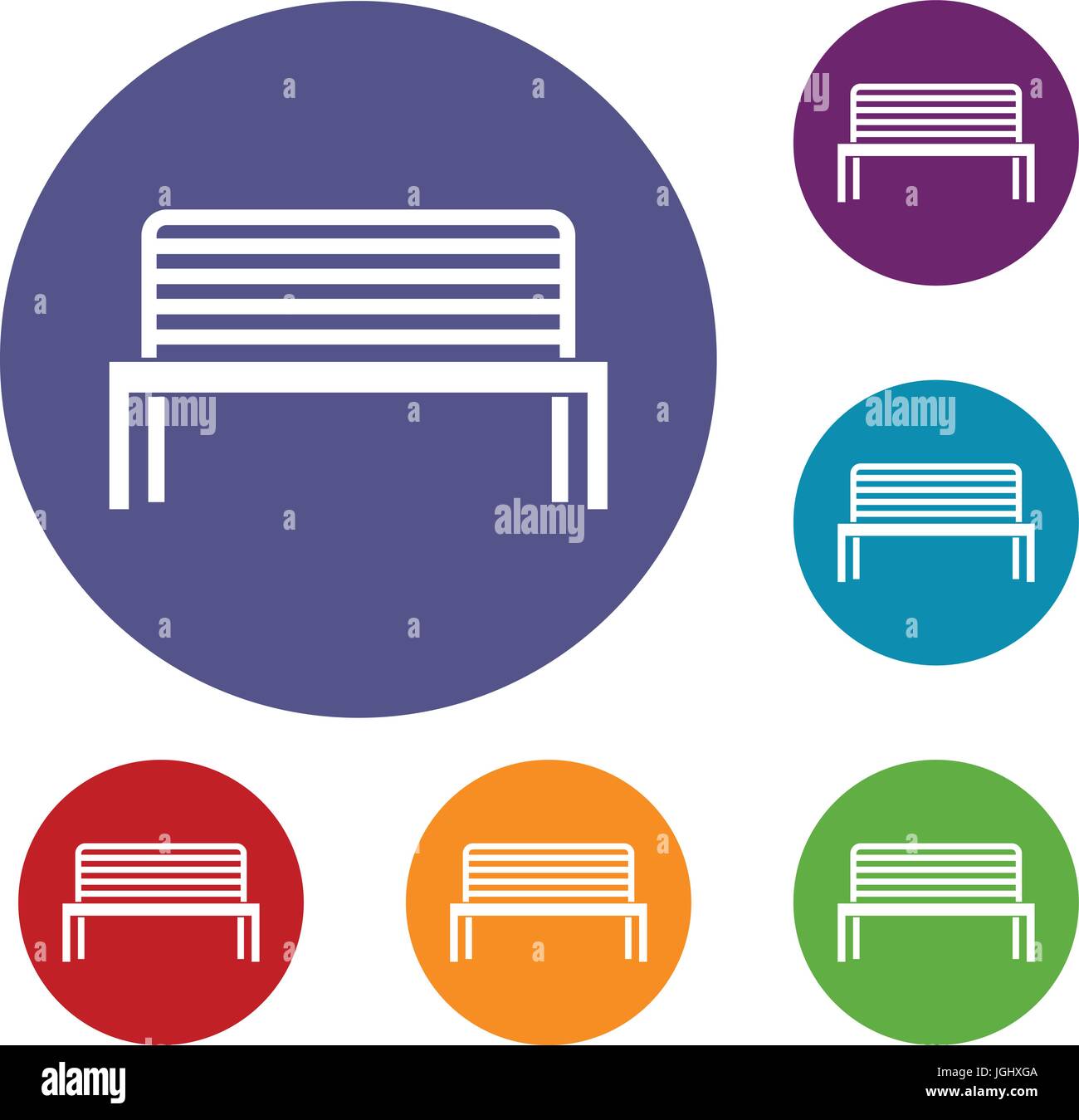Bench icons set Stock Vector Image & Art - Alamy