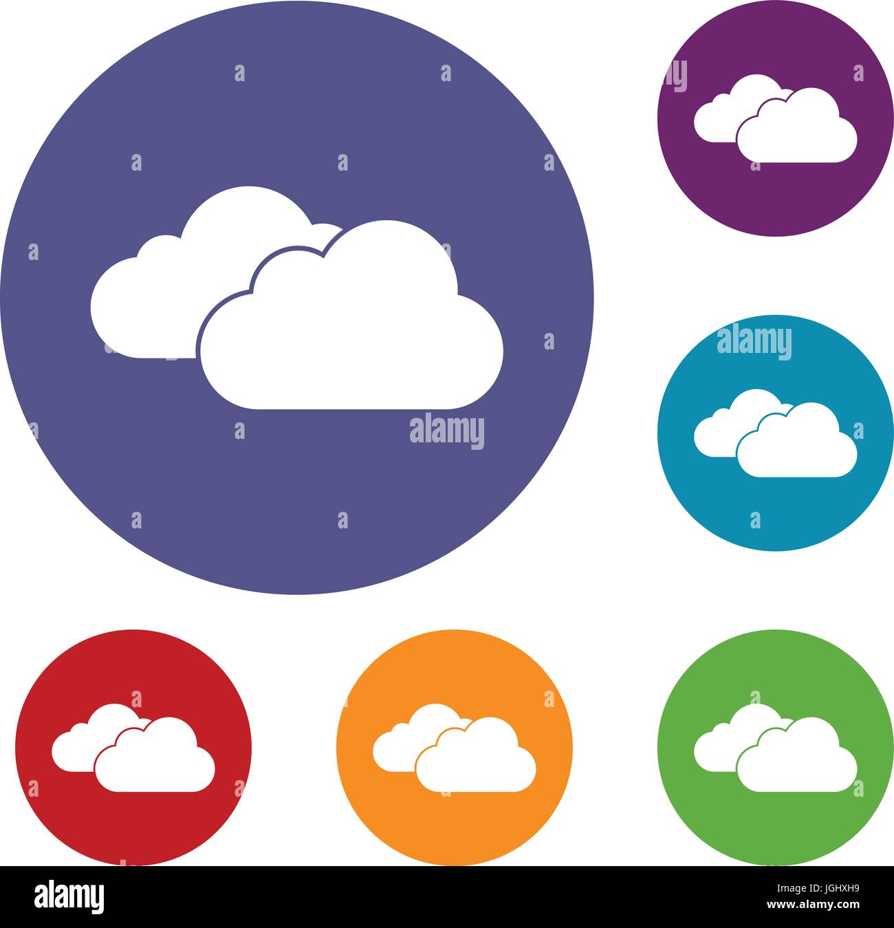 Clouds icons set Stock Vector Image & Art - Alamy