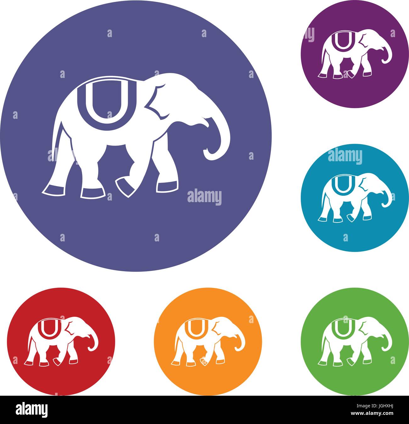 Thailand elephant ride Stock Vector Images - Alamy
