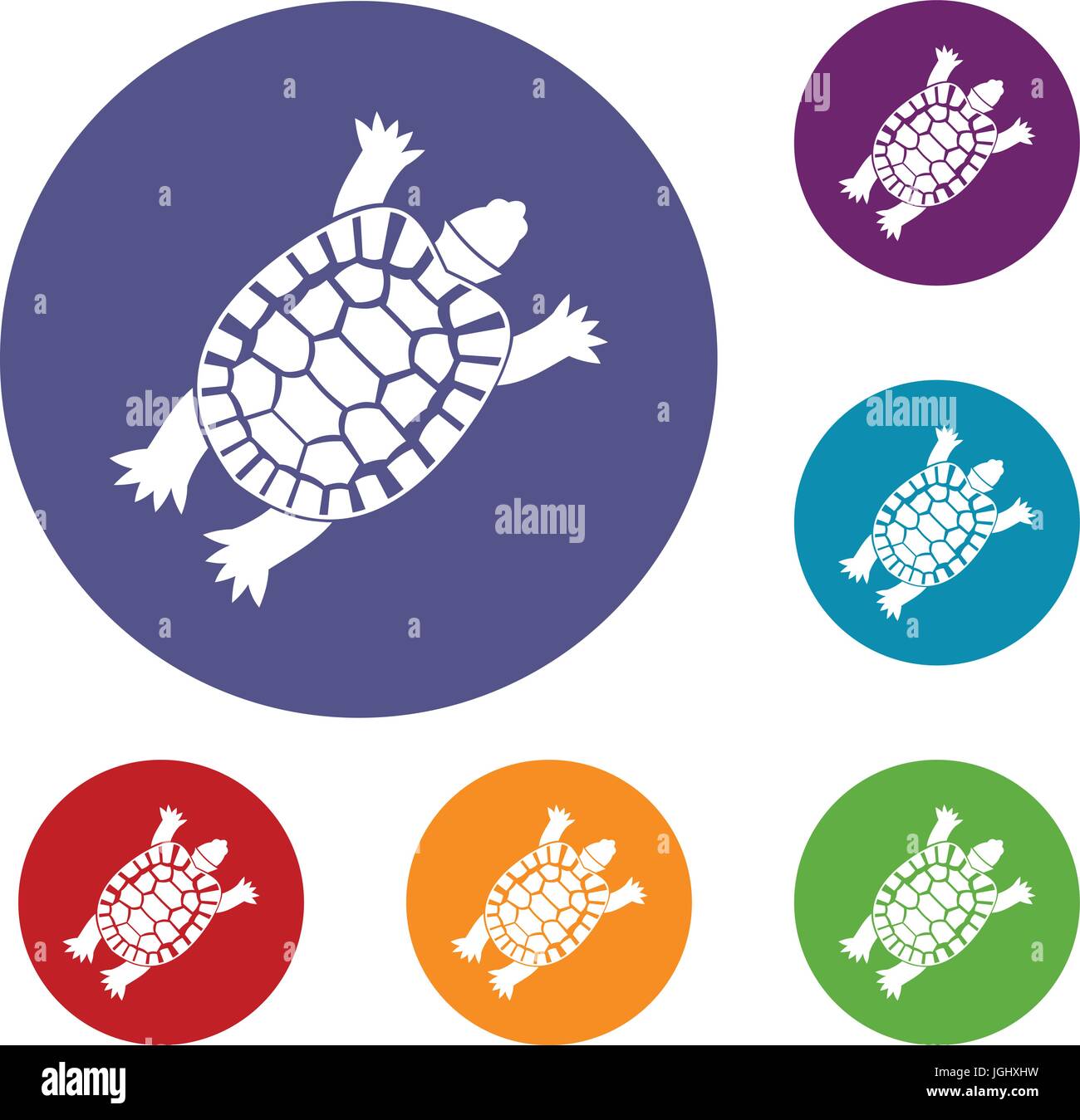 Turtle icons set Stock Vector Image & Art - Alamy