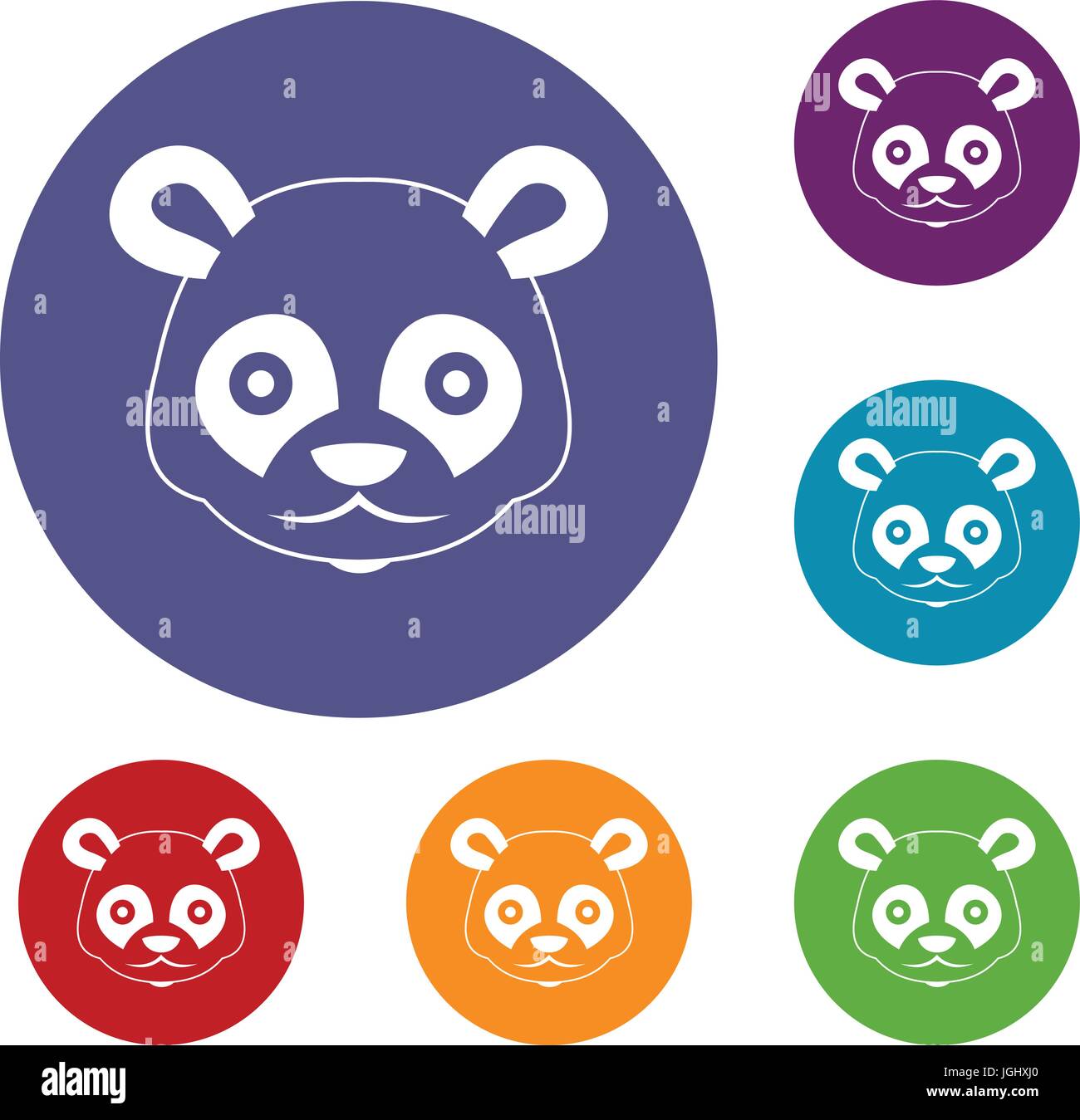 Head of panda icons set Stock Vector Image & Art - Alamy