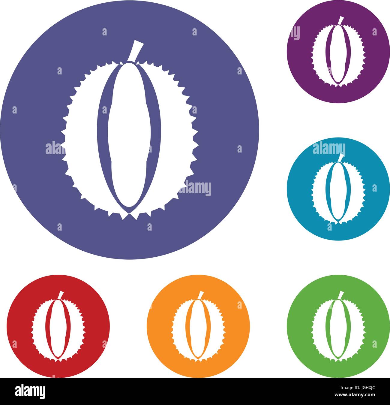 Red durian Stock Vector Images - Alamy