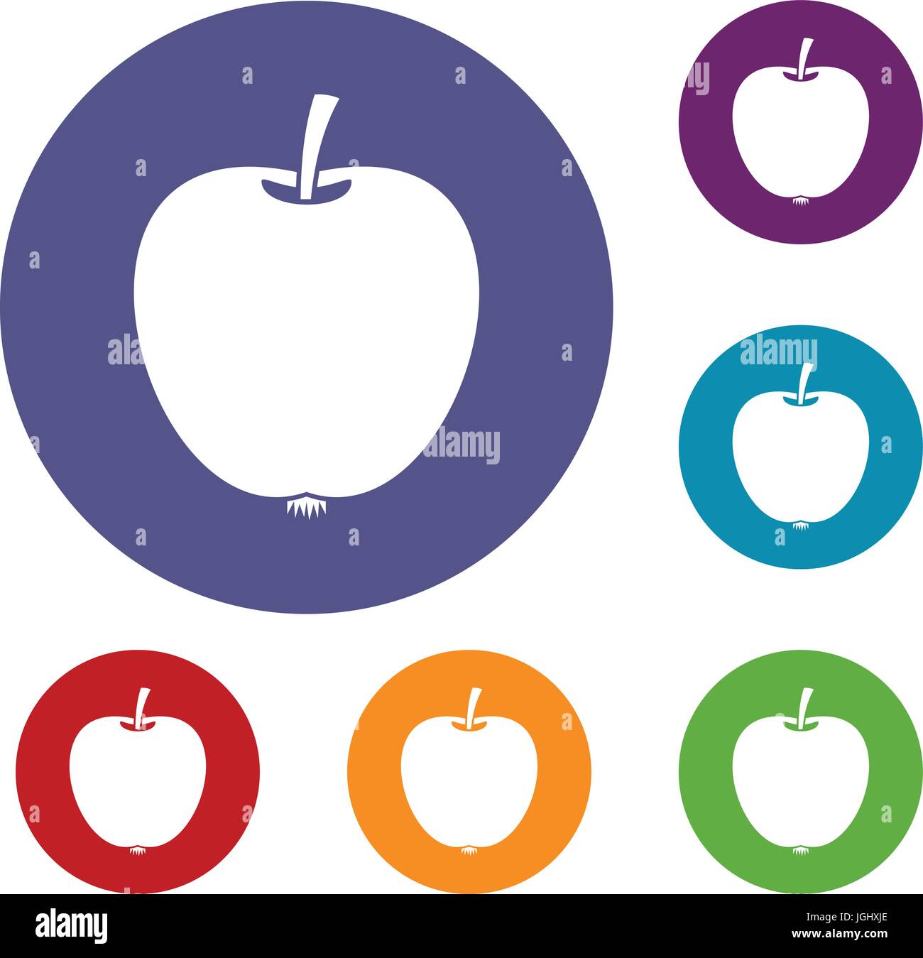Apple icons set Stock Vector Image & Art - Alamy