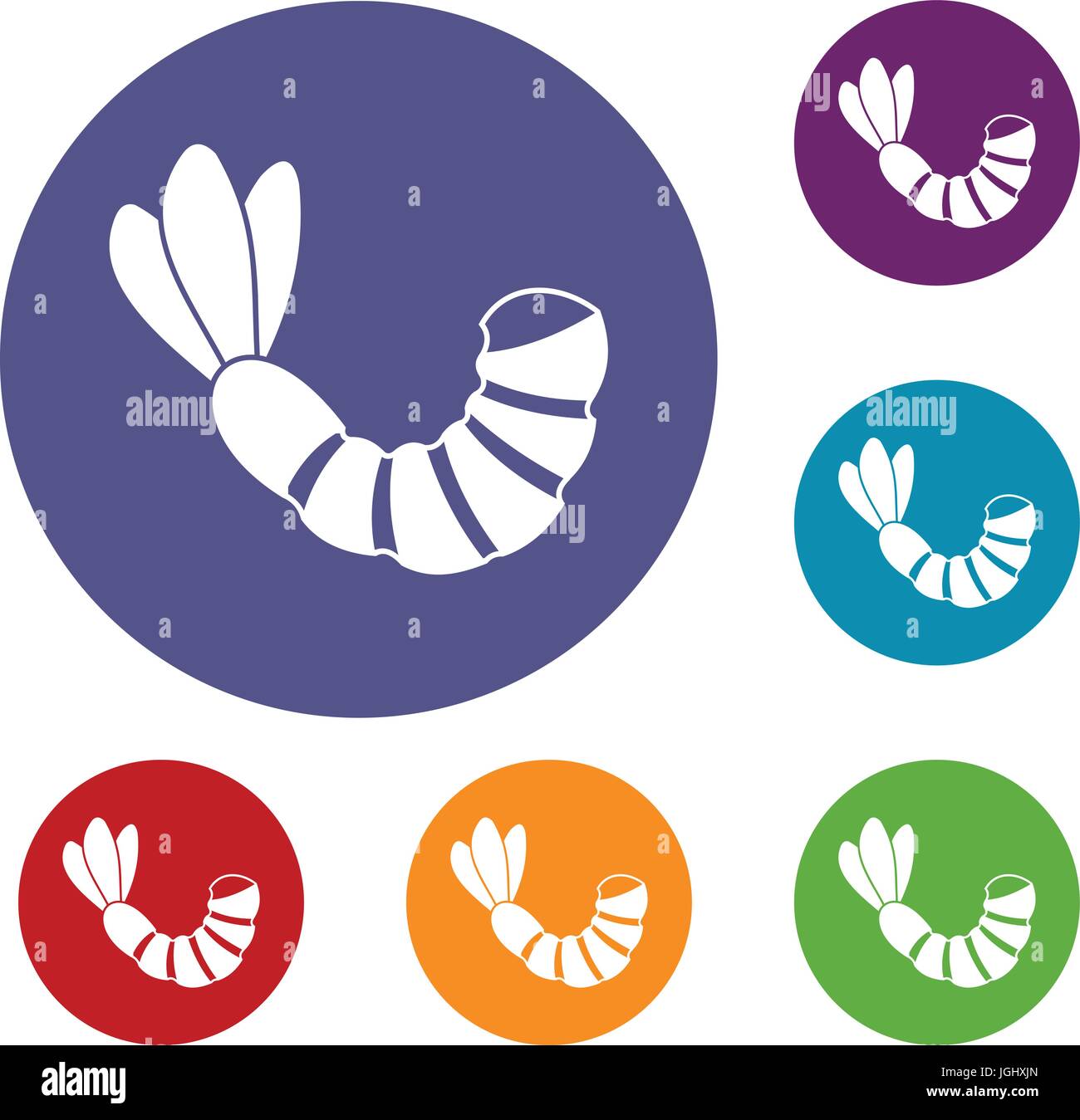 Shrimp icons set Stock Vector Image & Art - Alamy