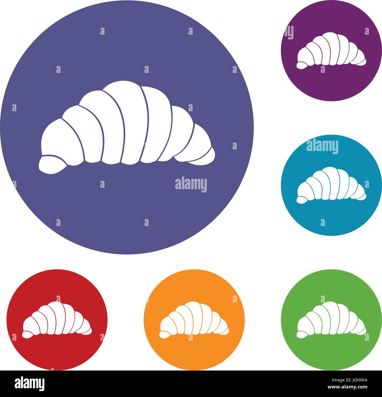 Croissant icons set Stock Vector Image & Art - Alamy