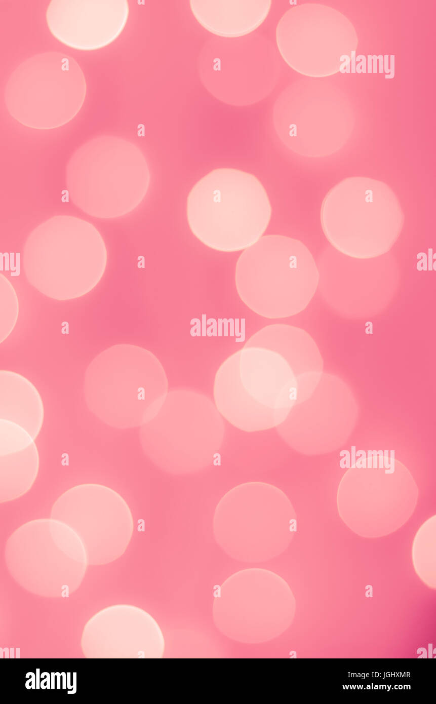 Photographed bokeh lights background in light, bright pink and white ...