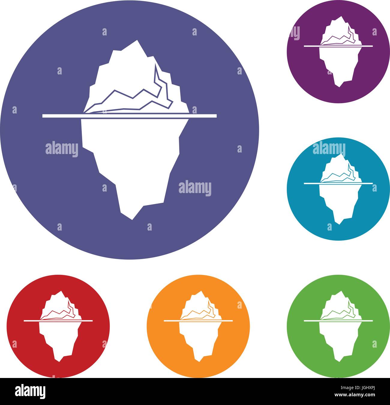 Iceberg icons set Stock Vector Image & Art - Alamy