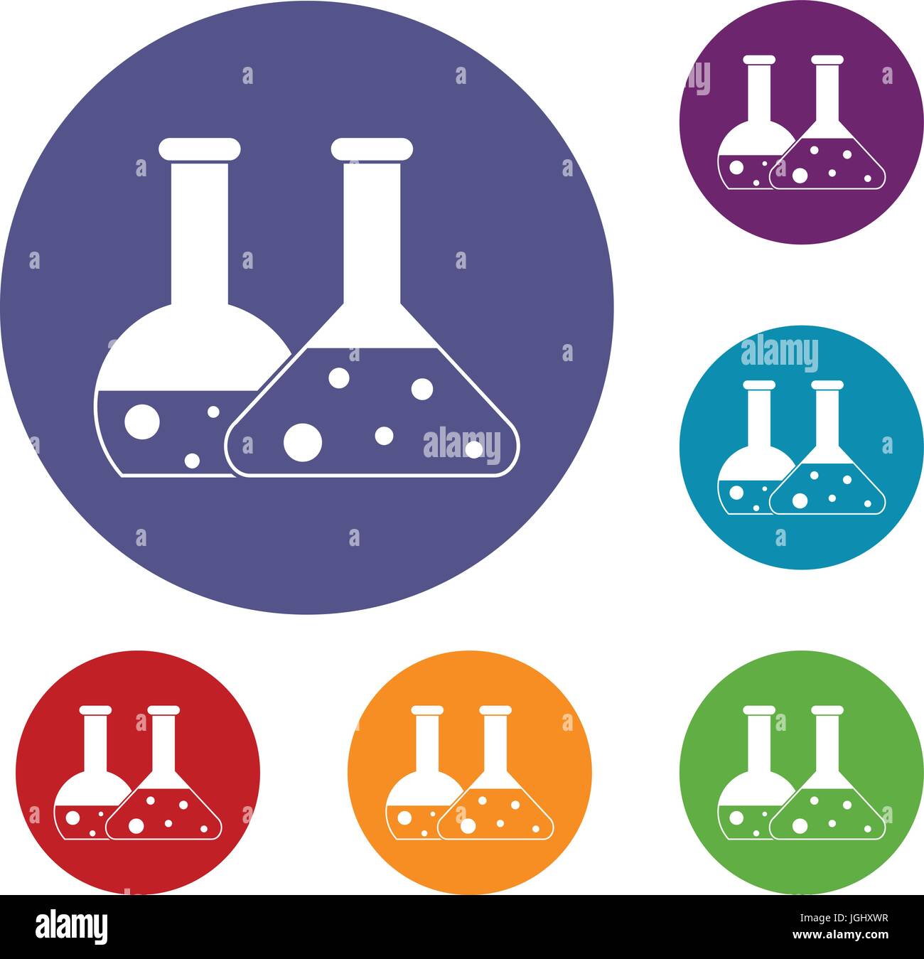 Transparent flasks icons set Stock Vector Image & Art - Alamy