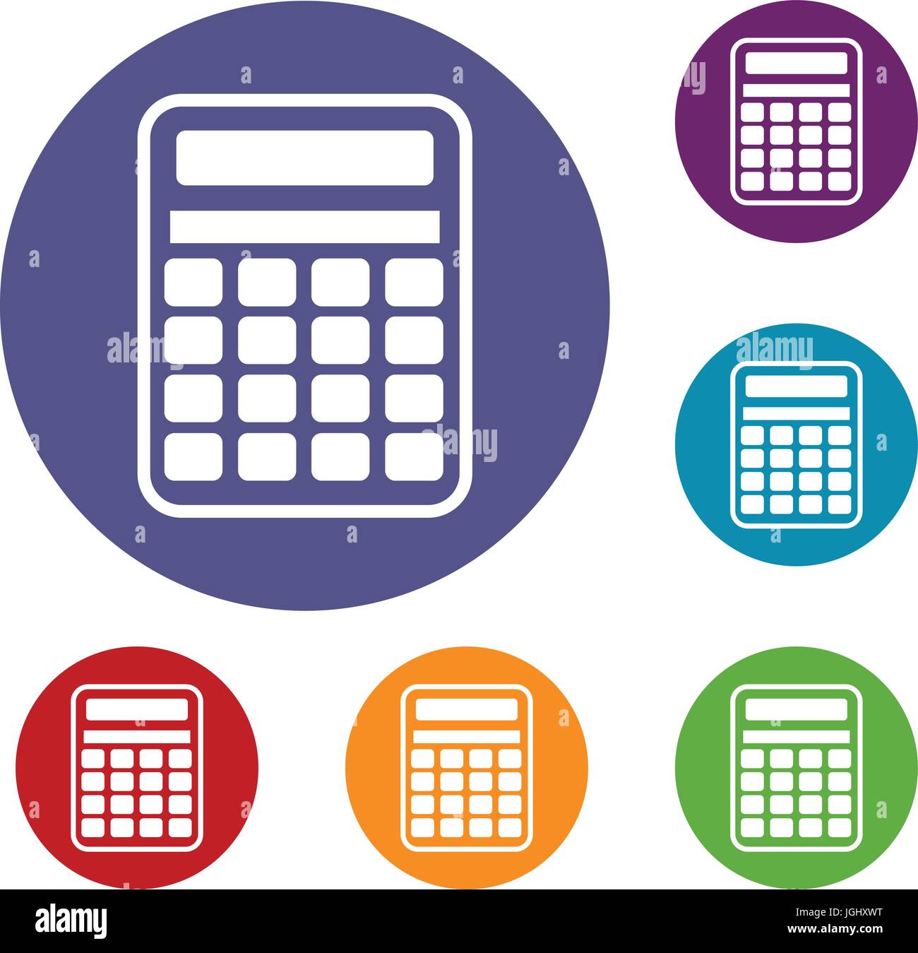 Calculator icons set Stock Vector Image & Art - Alamy