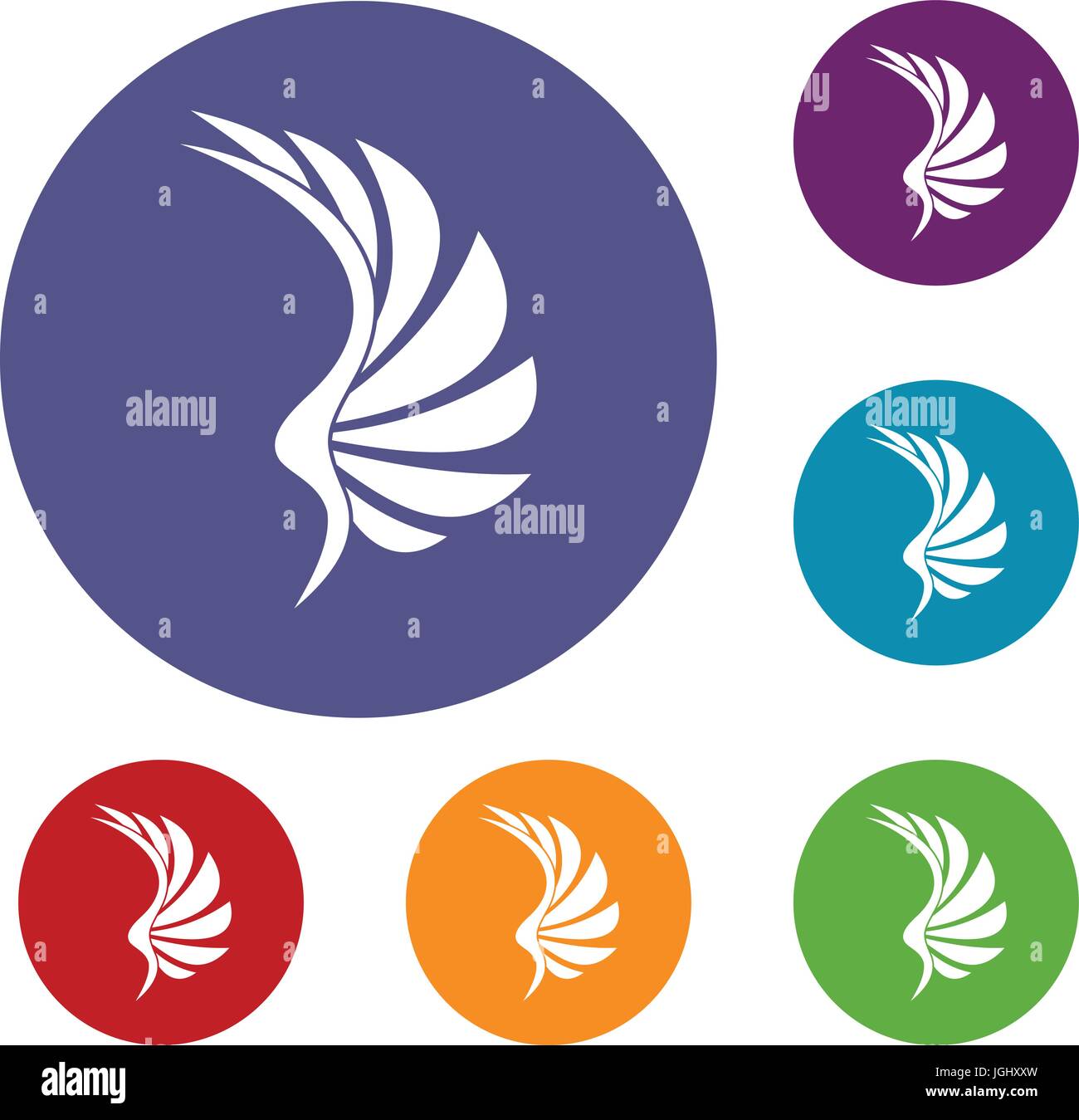 Wing icons set Stock Vector Image & Art - Alamy