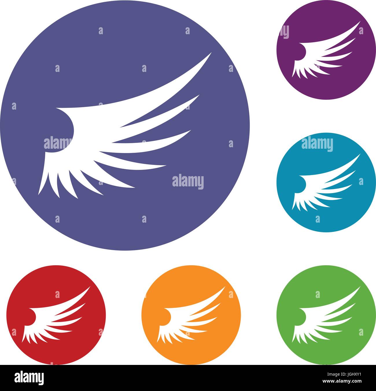 Wing icons set Stock Vector Image & Art - Alamy