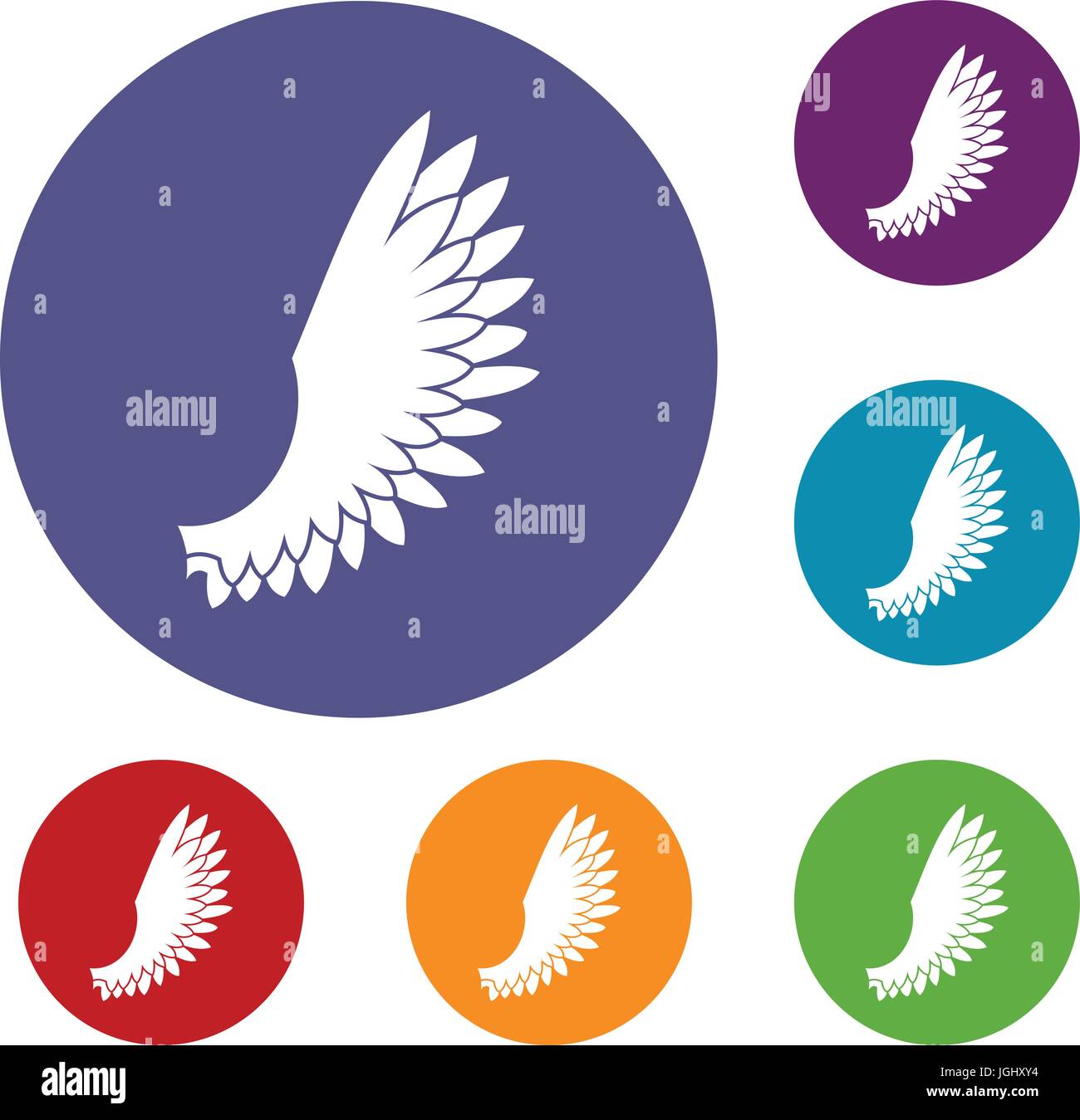 Wing icons set Stock Vector Image & Art - Alamy