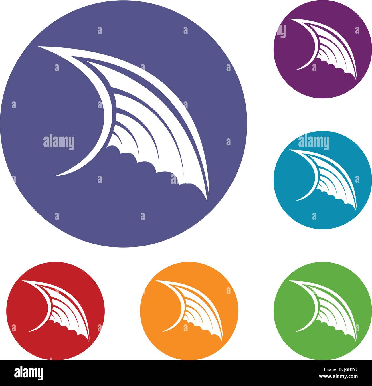 Wing icons set Stock Vector Image & Art - Alamy
