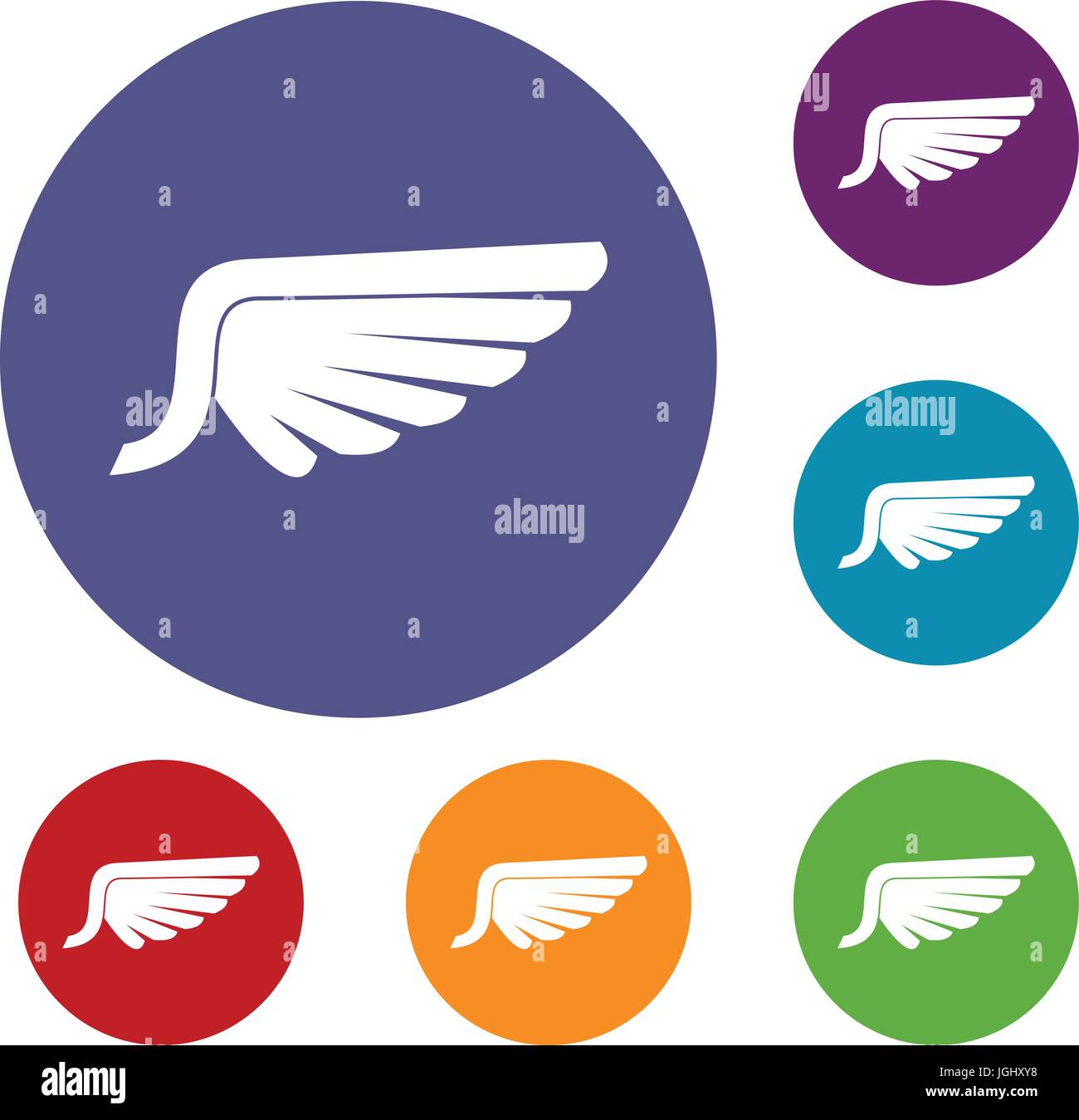 Wing icons set Stock Vector Image & Art - Alamy
