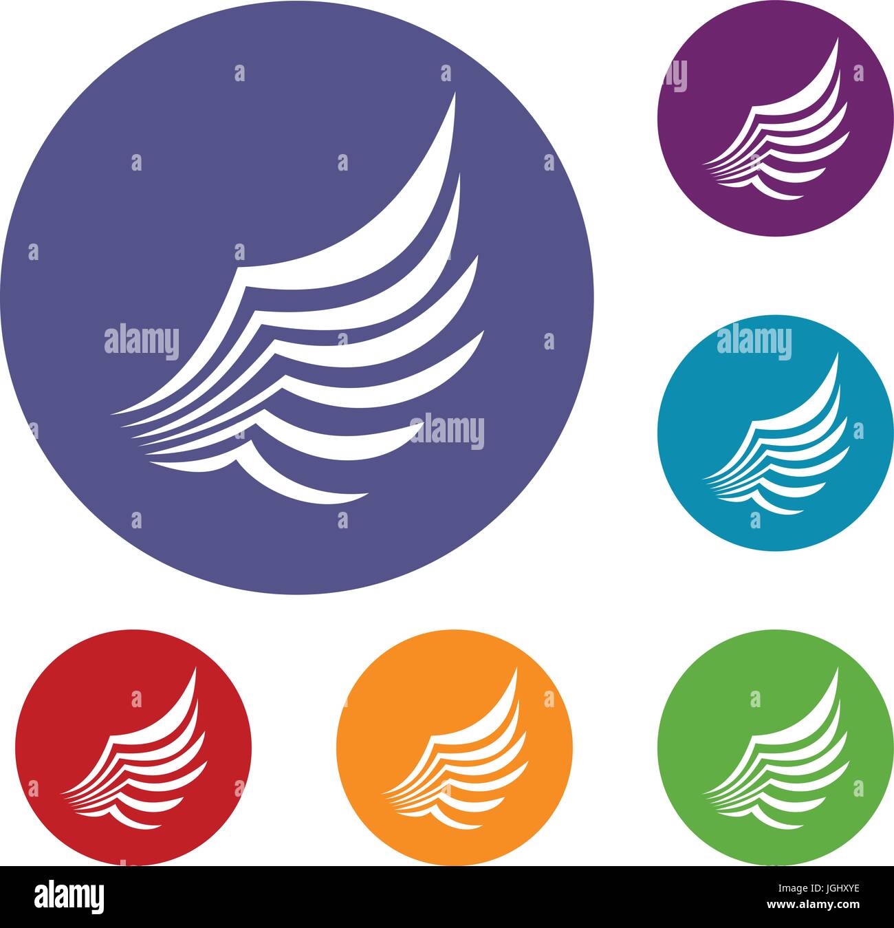 Wing icons set Stock Vector Image & Art - Alamy