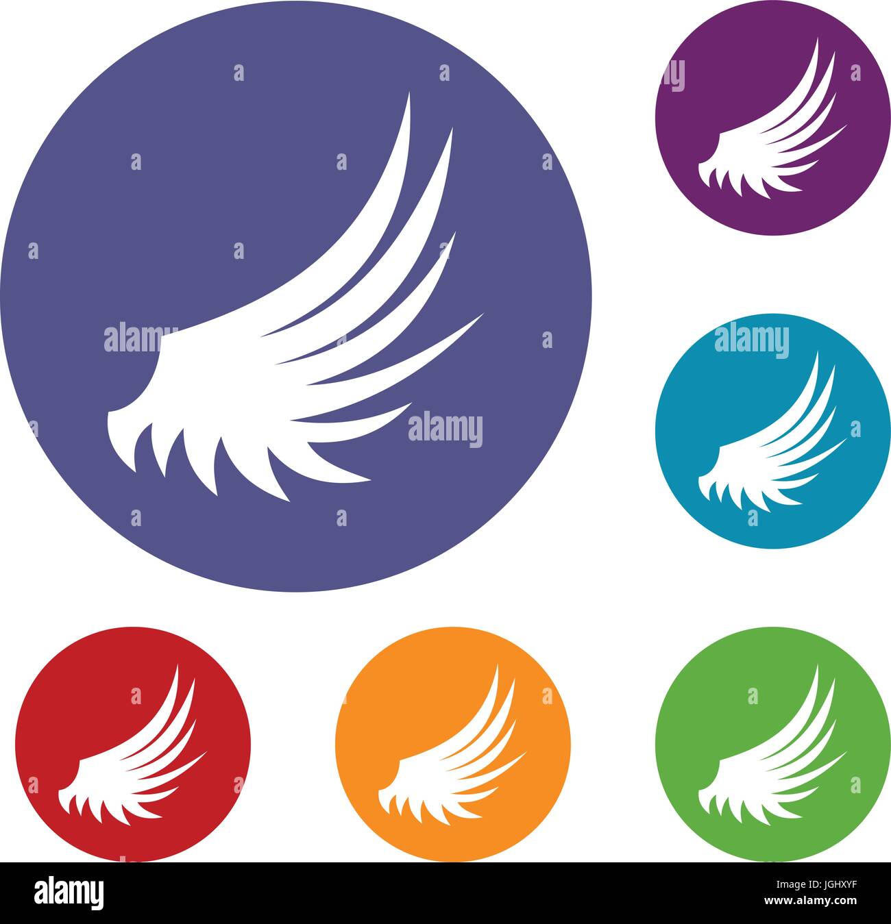 Wing icons set Stock Vector Image & Art - Alamy