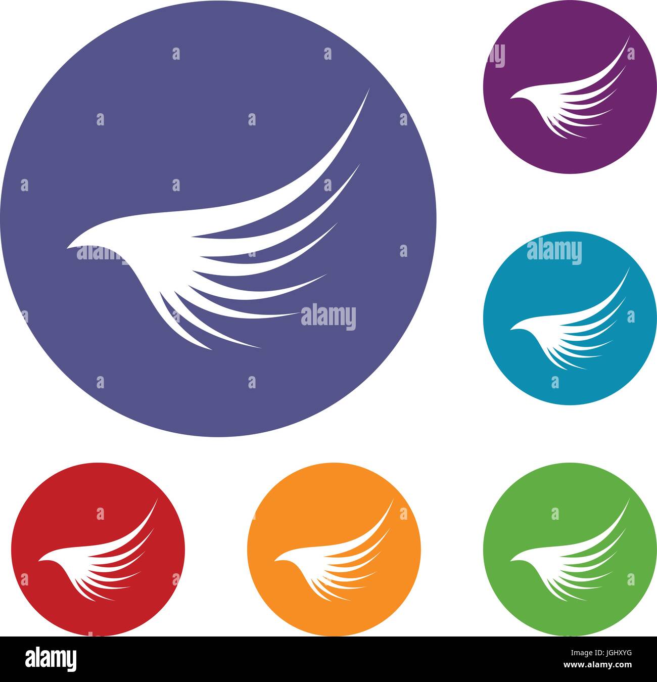 Wing icons set Stock Vector Image & Art - Alamy
