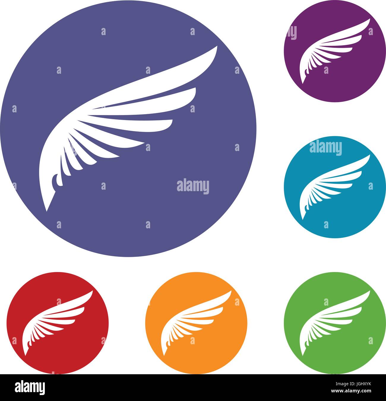 Wing icons set Stock Vector Image & Art - Alamy