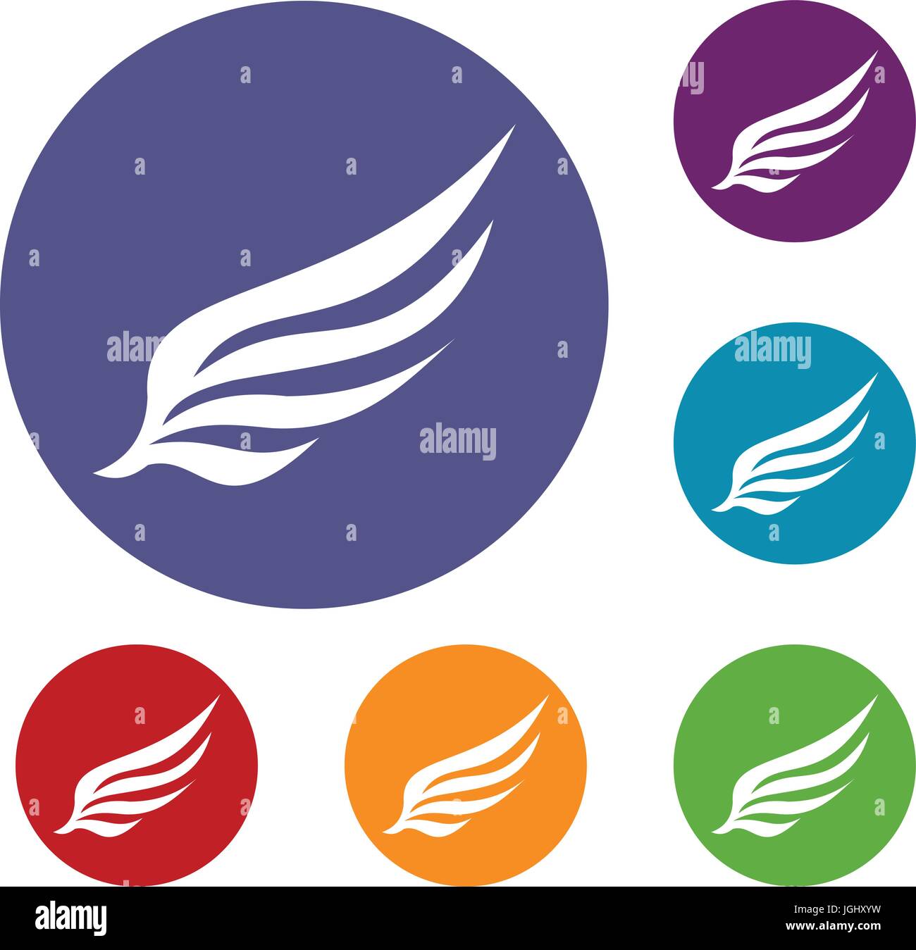 Wing icons set Stock Vector Image & Art - Alamy