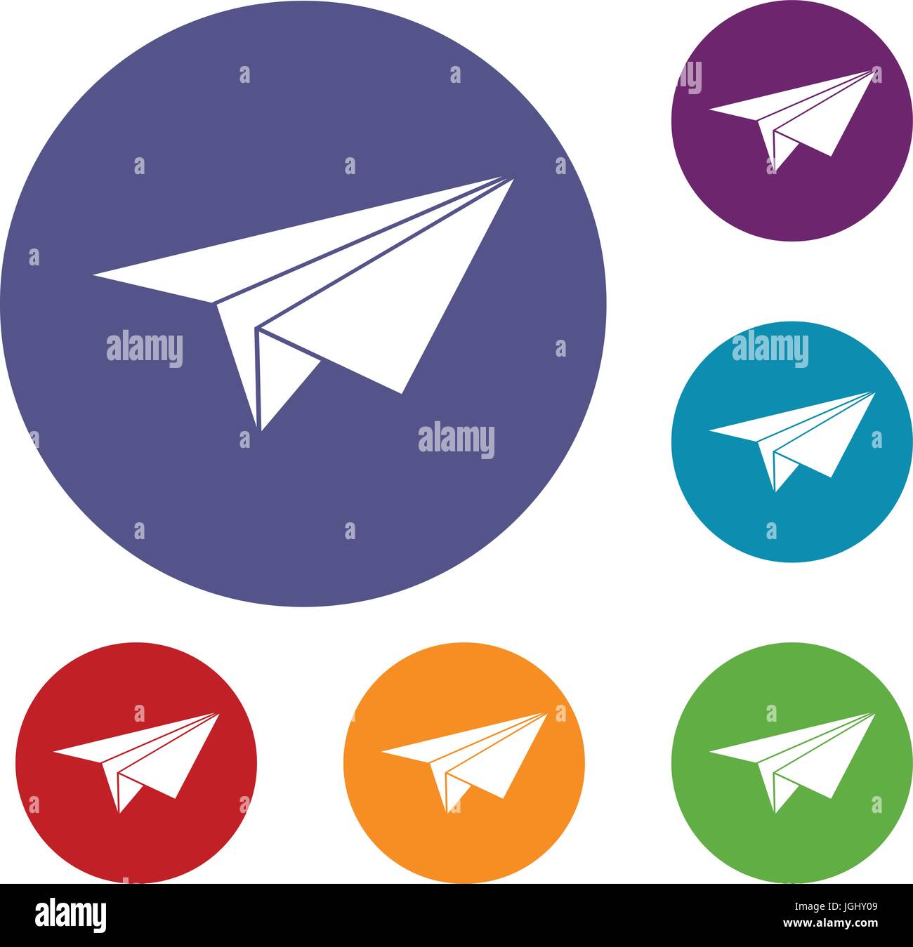 Paper plane icons set Stock Vector Image & Art - Alamy