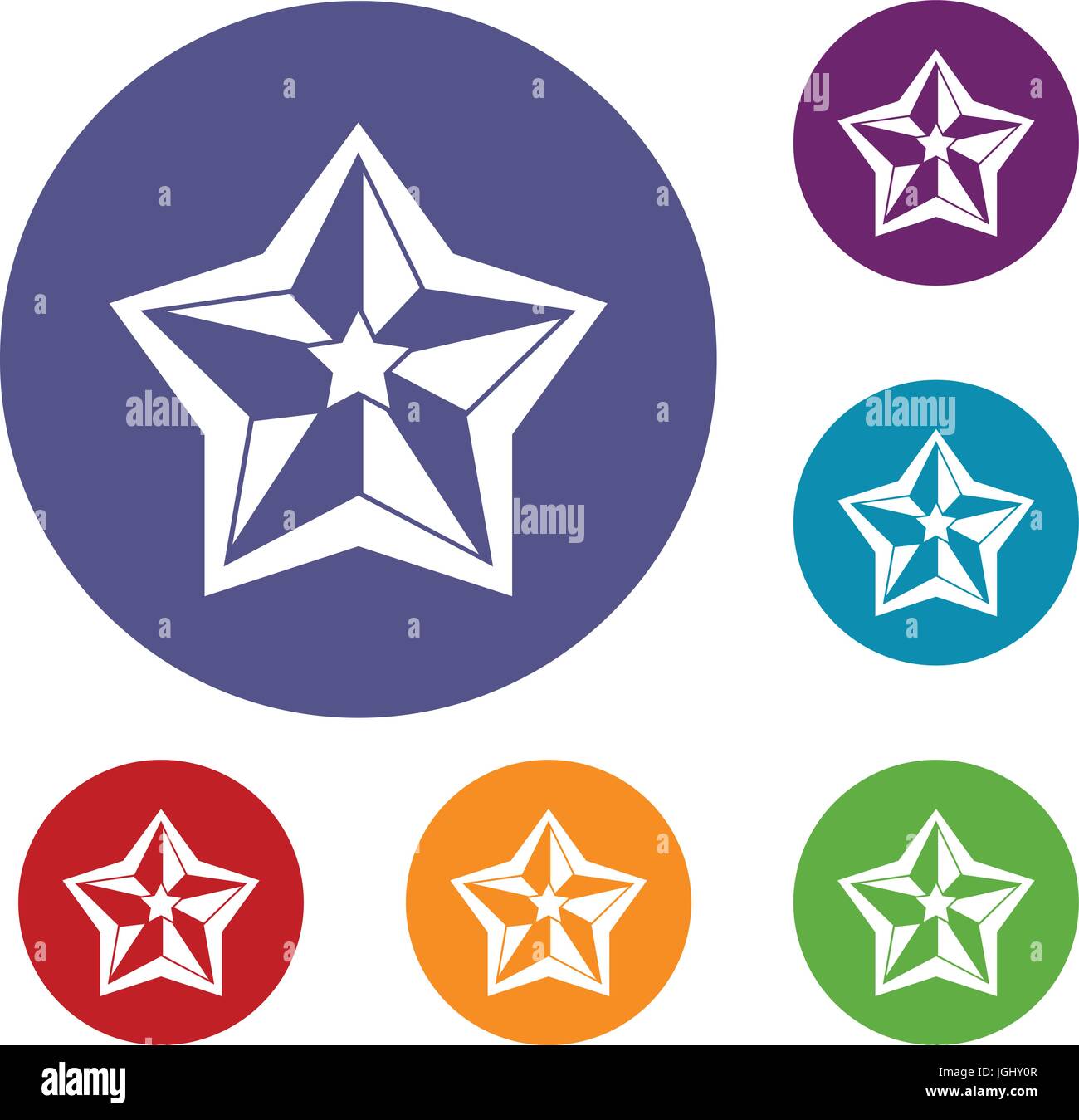 Star icons set Stock Vector Image & Art - Alamy