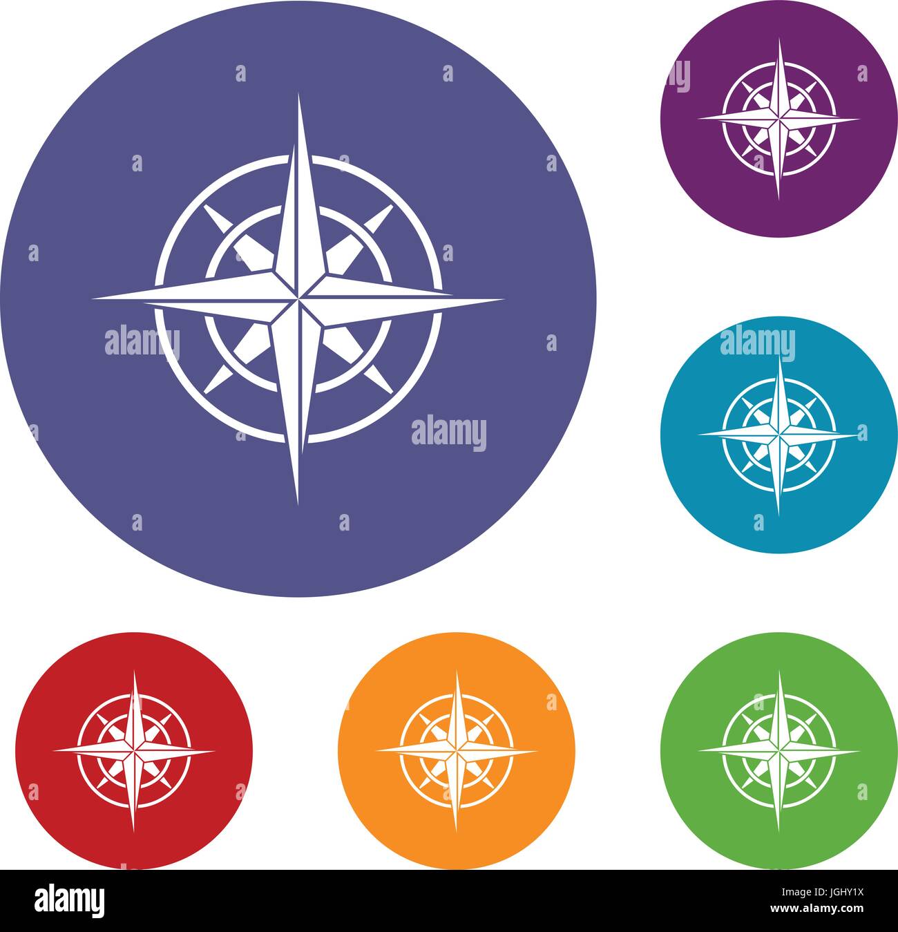 Ancient compass icons set Stock Vector Image & Art - Alamy