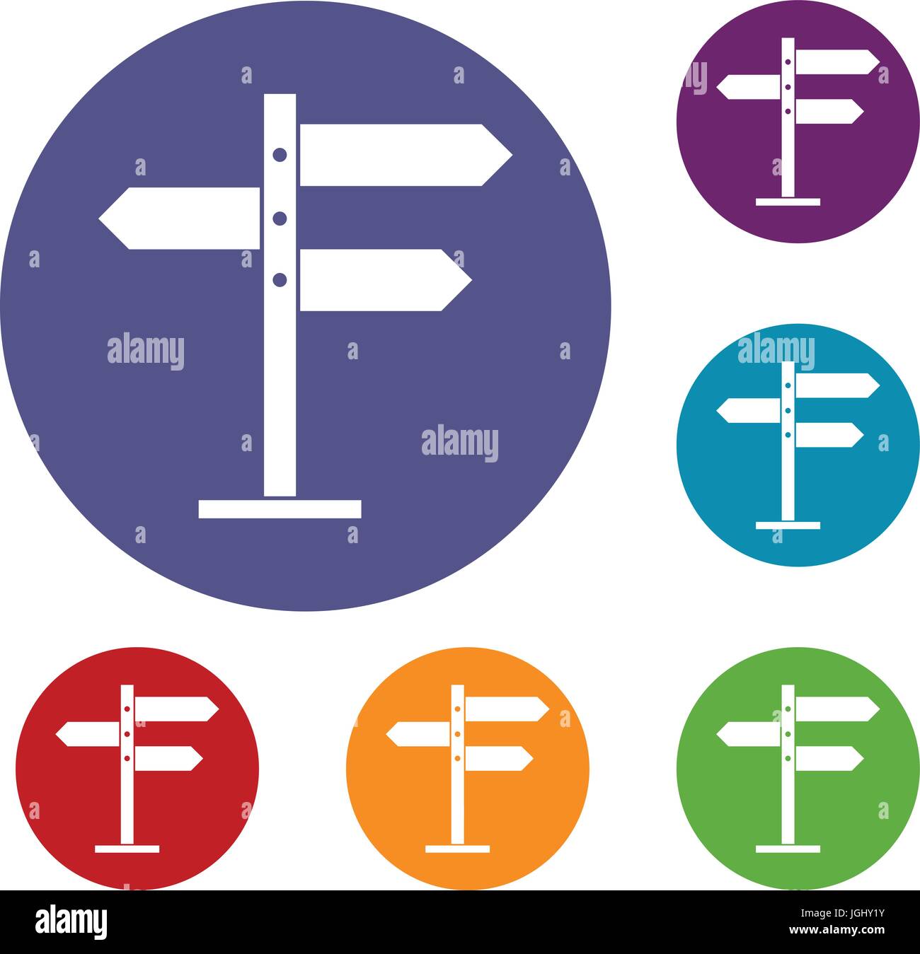 Direction signs icons set Stock Vector Image & Art - Alamy