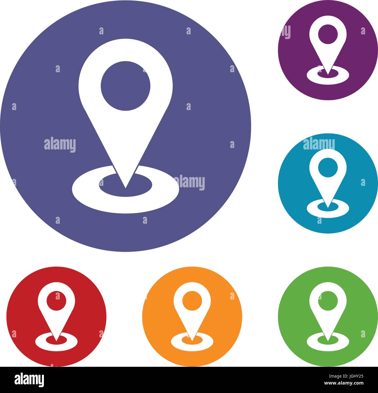Map pointer icons set Stock Vector Image & Art - Alamy
