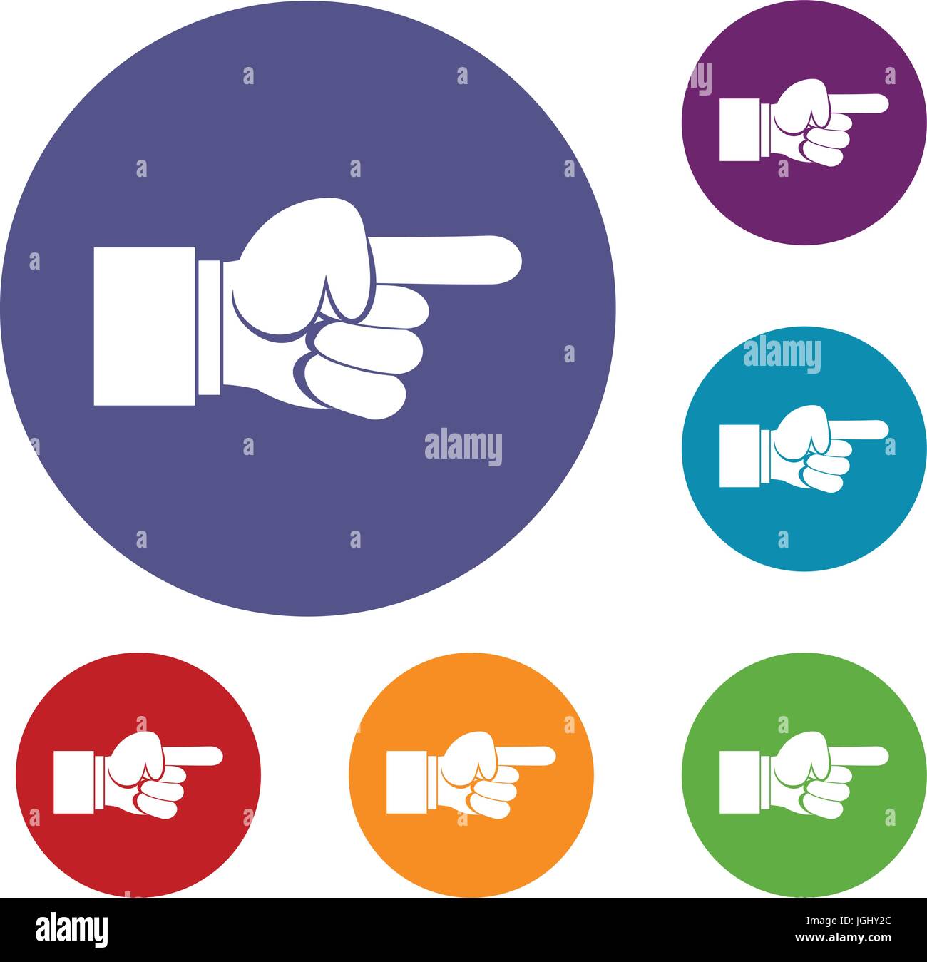 Pointing hand gesture icons set Stock Vector Image & Art - Alamy