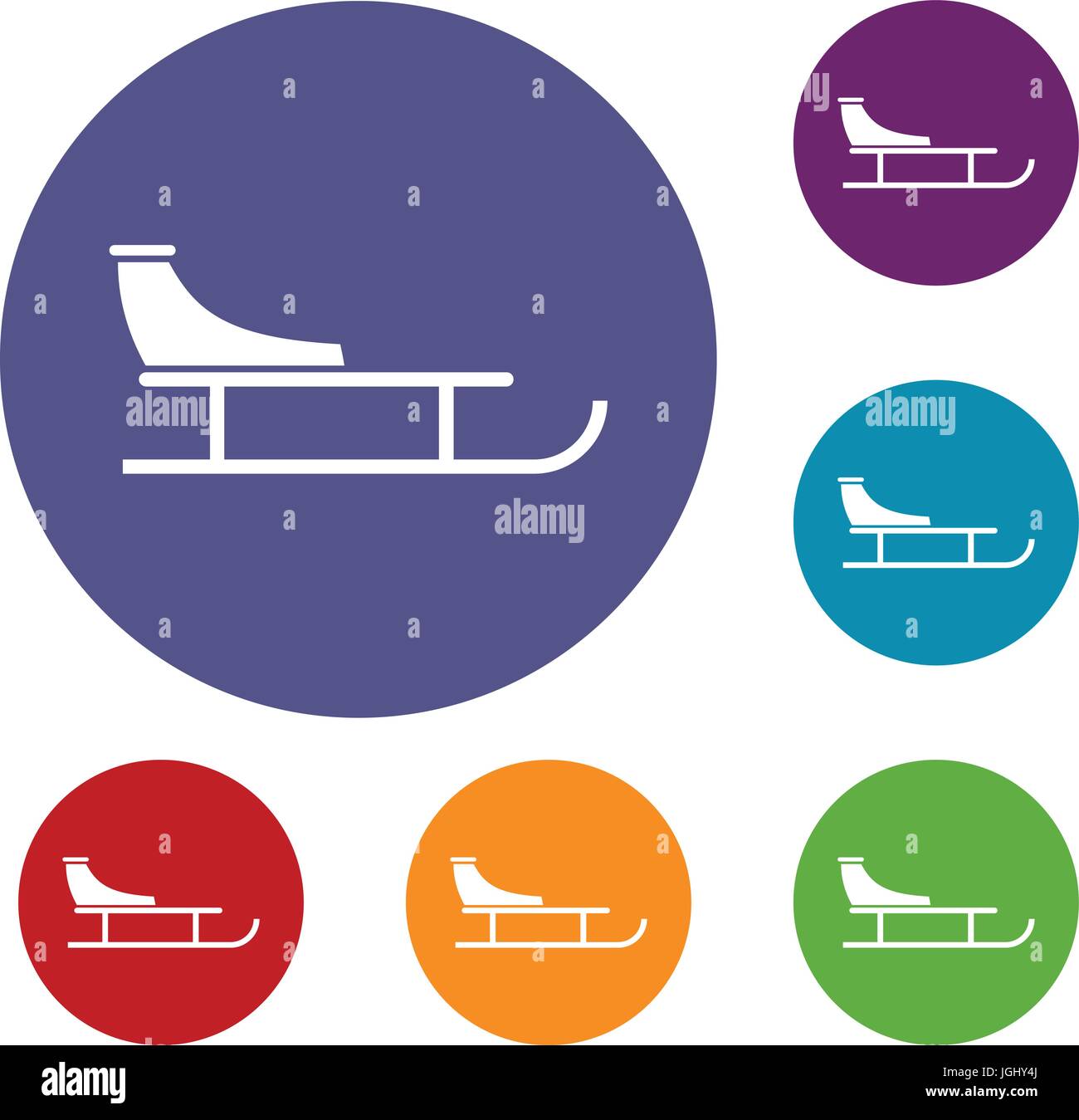 Sled icons set Stock Vector Image & Art - Alamy
