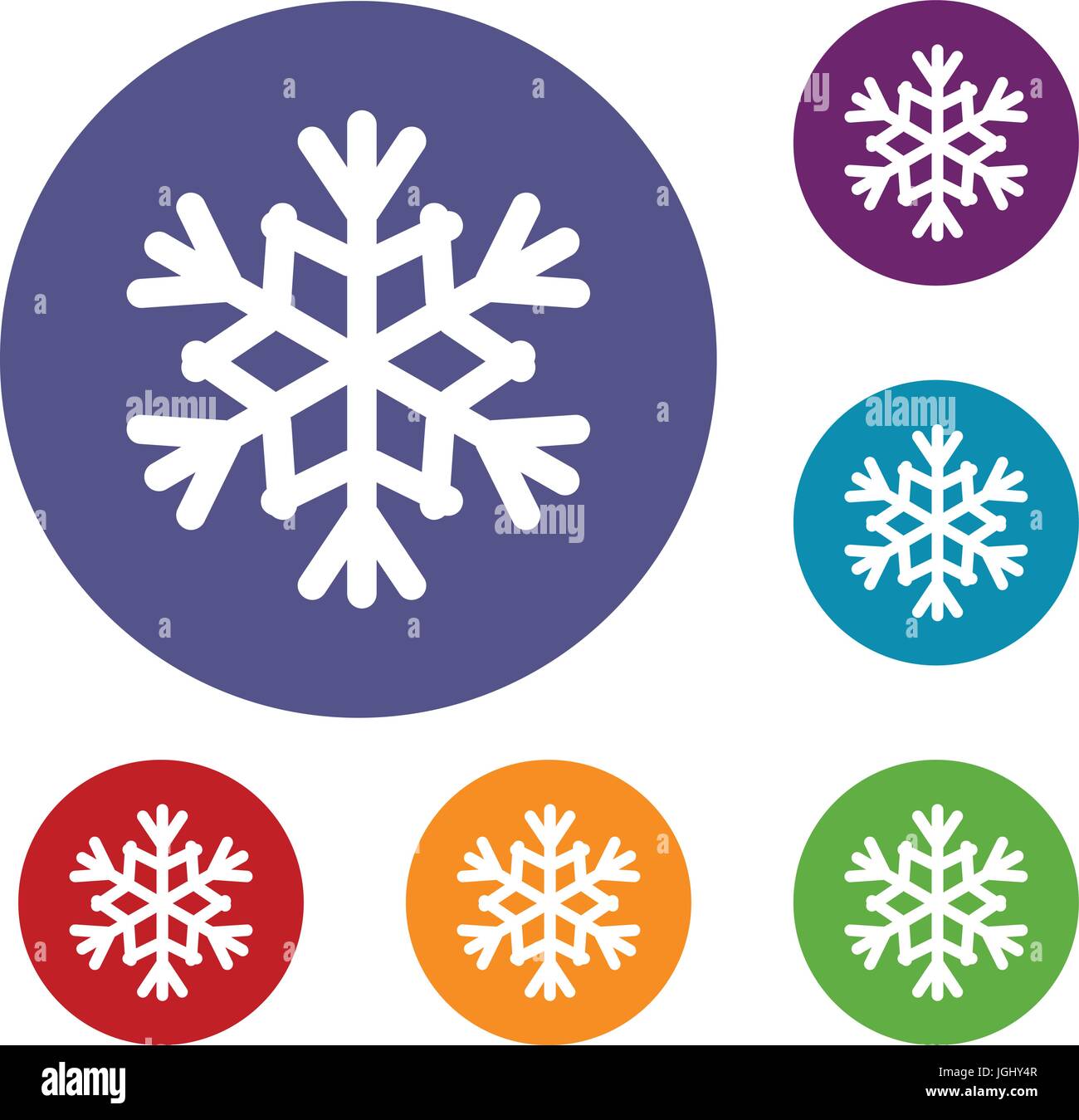 Snowflake icons set Stock Vector Image & Art - Alamy