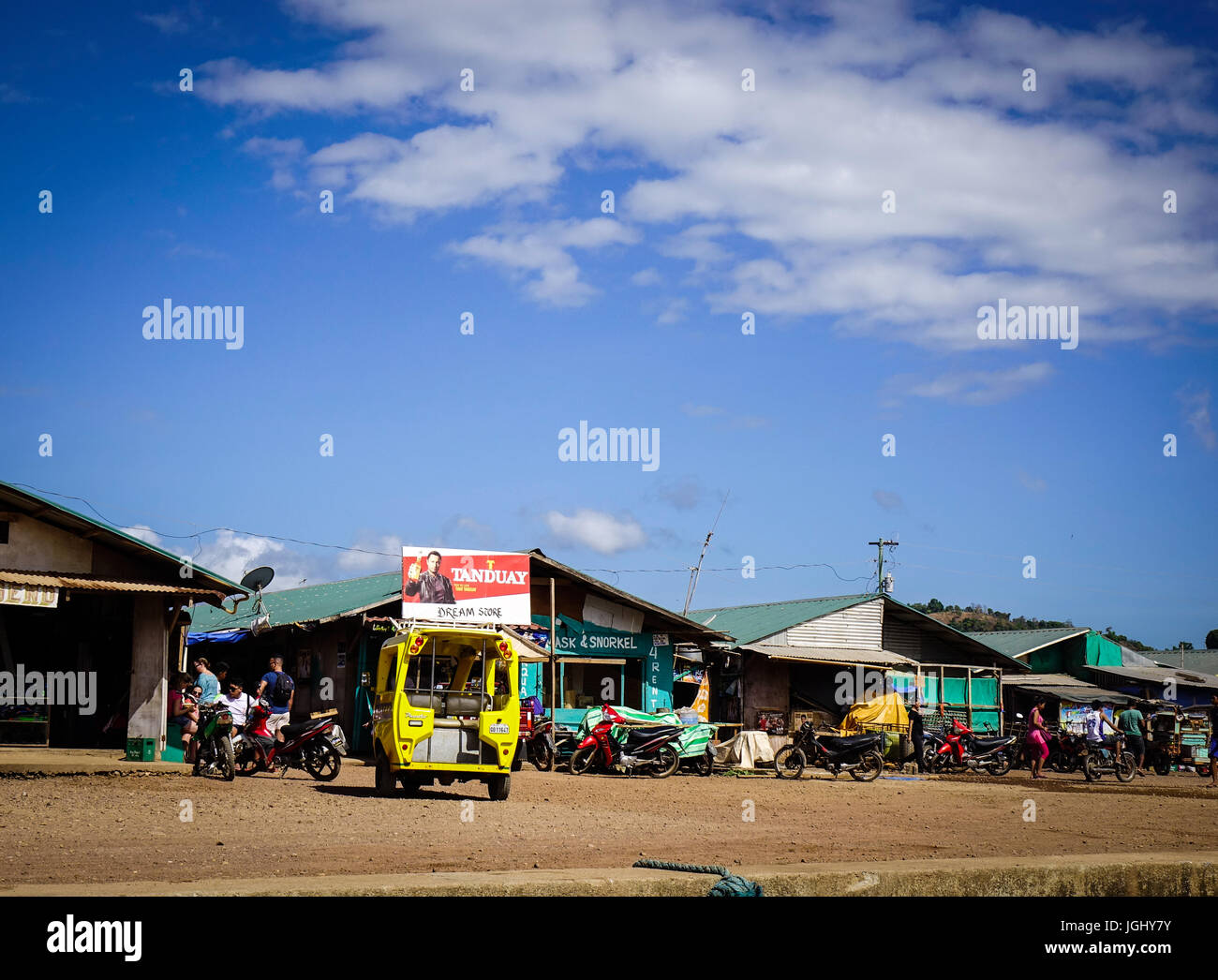 Coron, Philippines - Apr 9, 2017. The local market near tourist jetty ...