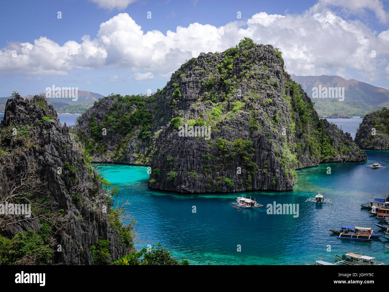 Ladscape of Kayangan Lake in Coron Island, Philippines. Coron has been ...