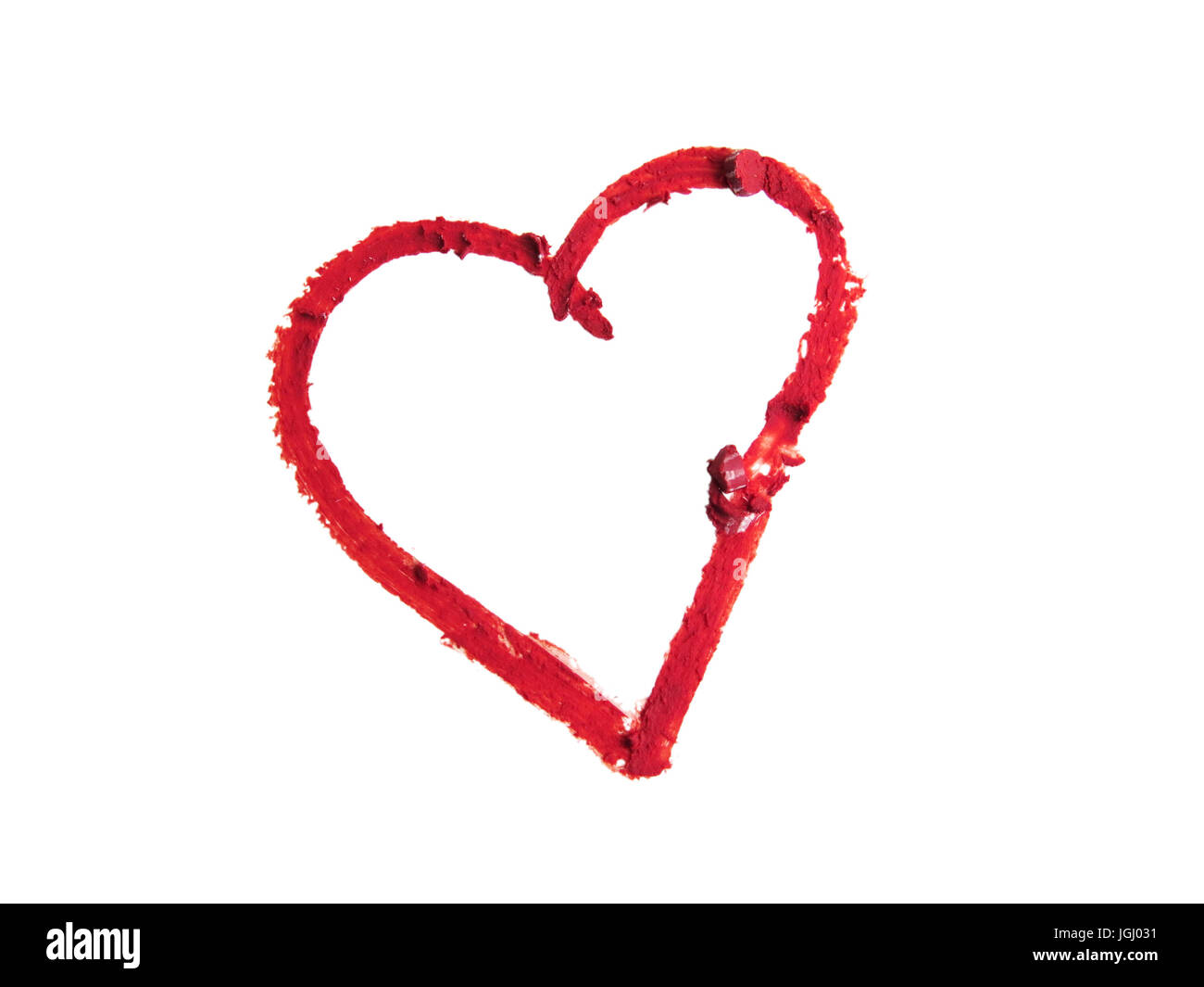 smashed red heart shape isolated on white background Stock Photo - Alamy