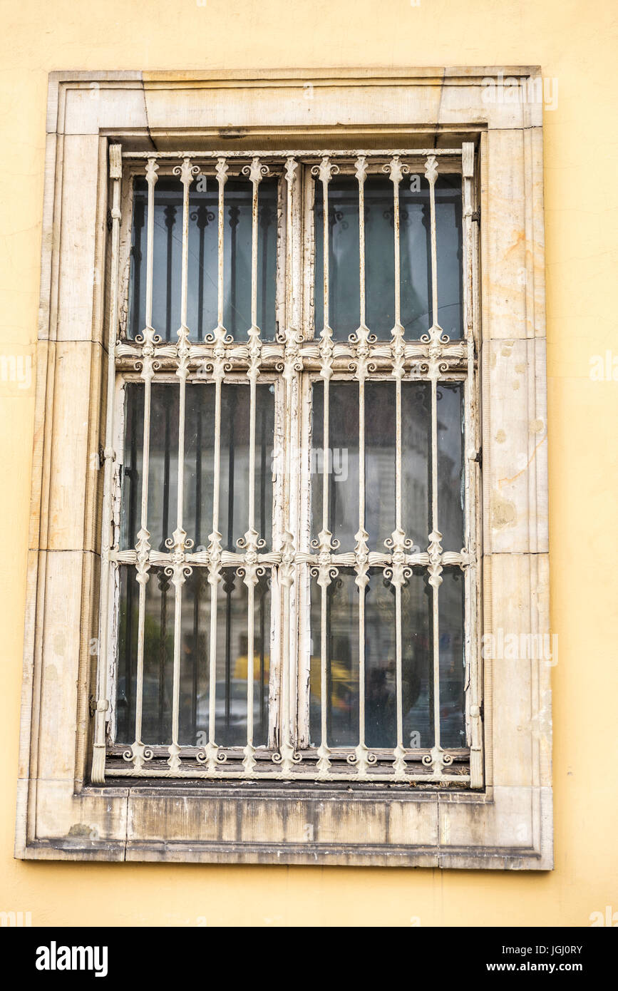 Old barred window in Berlin, Germany Stock Photo - Alamy