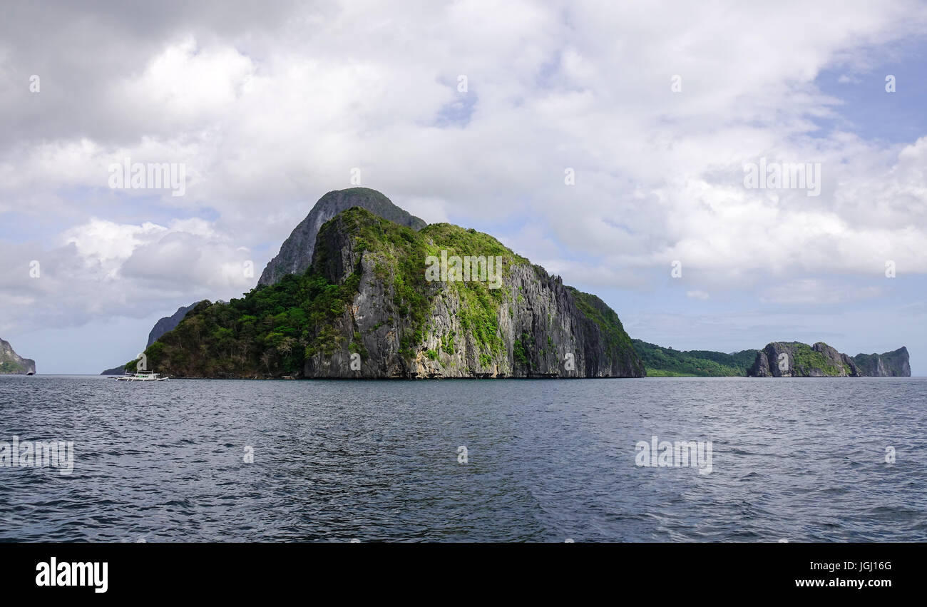 Seascape of Coron Island, Philippines. Coron Island is a wedge-shaped ...