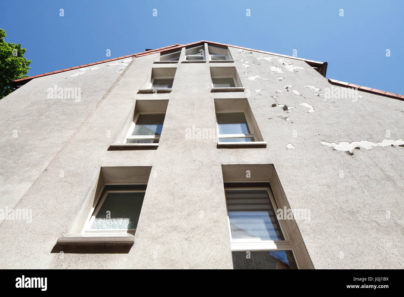 roof, house wall and windows of a modern Residential building Stock ...