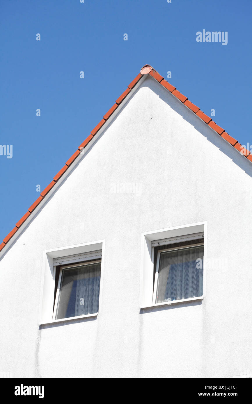 roof, house wall and windows of a modern Residential building Stock ...
