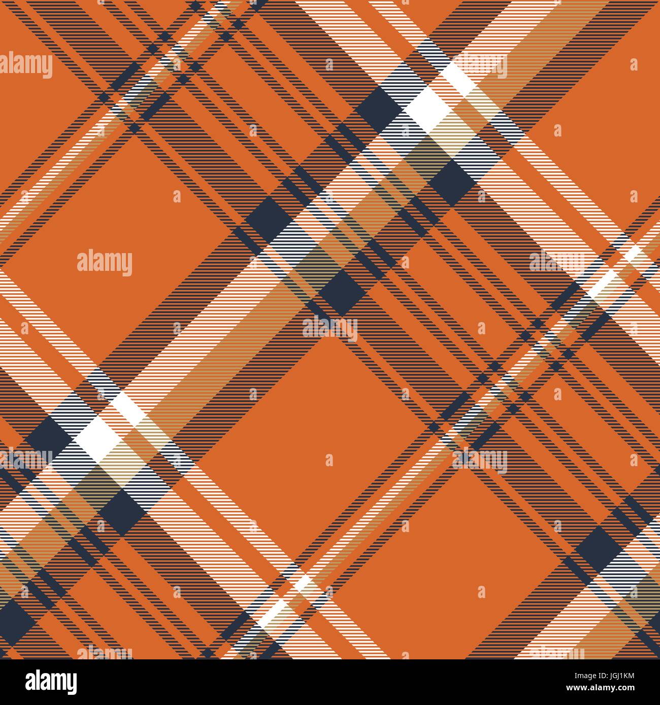 Orange check plaid seamless pattern. Vector illustration Stock Vector ...